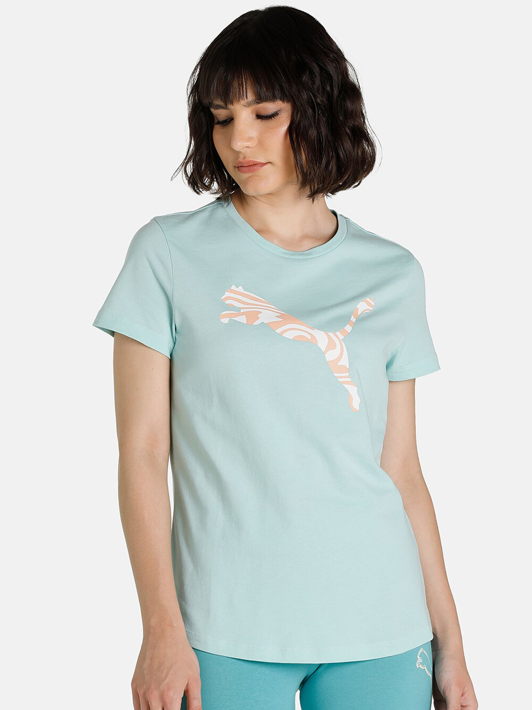 Buy Puma Women Regular Fit PUMA Graphic T Shirt - Tshirts for Women ...