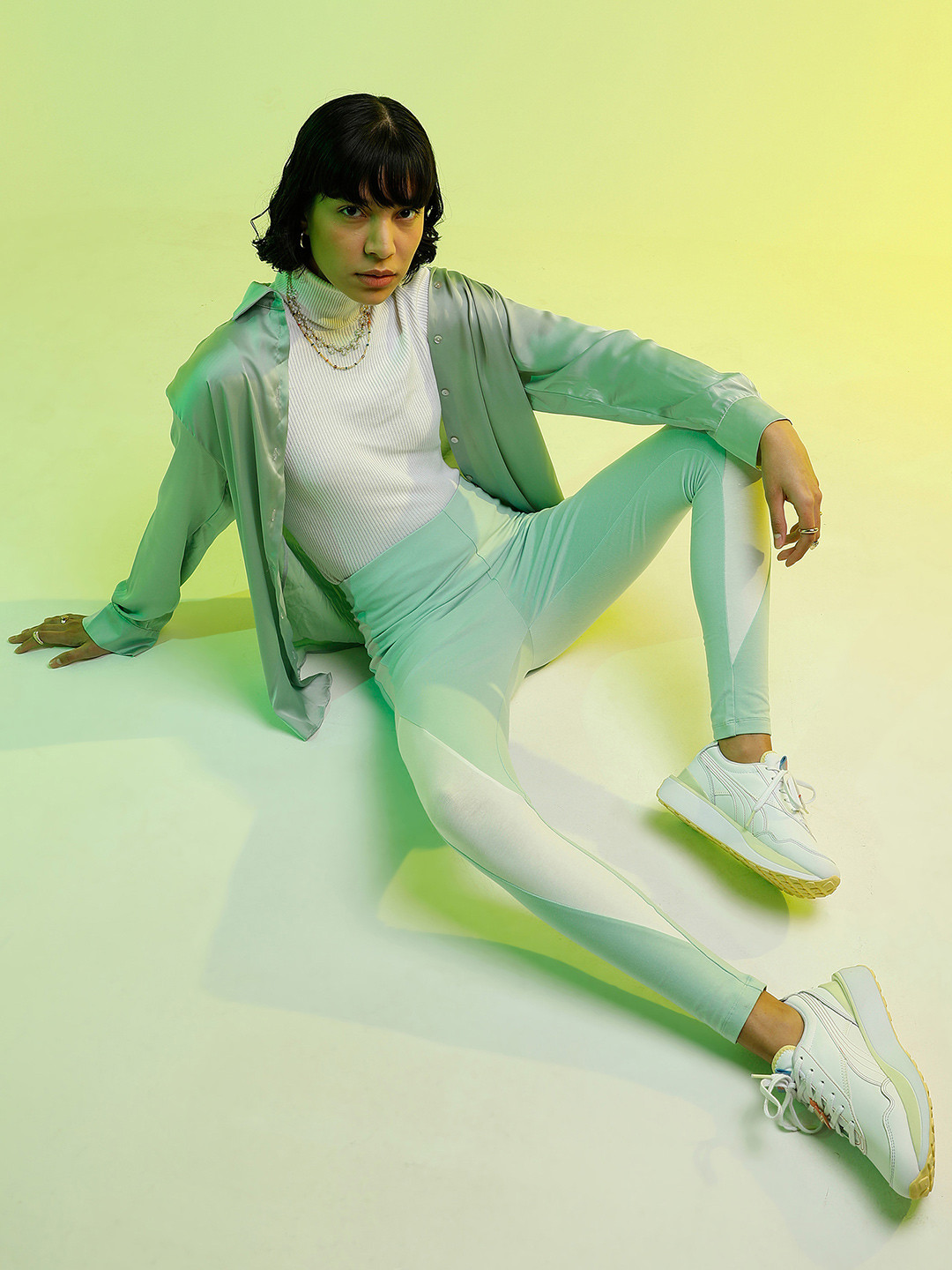 Buy Puma Women Mist Green SWxP Leggings - Tights for Women 19195130 ...