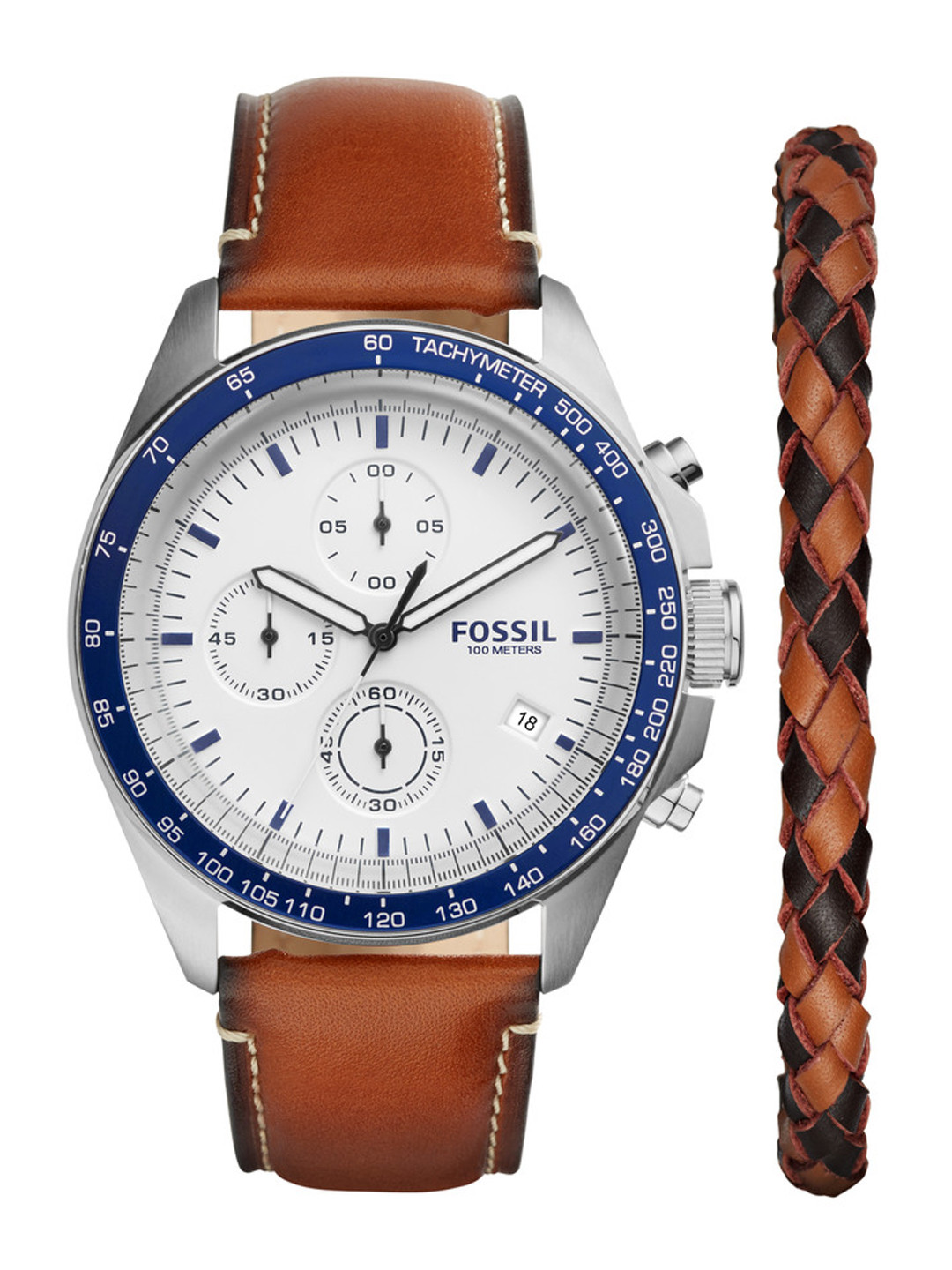 Buy Fossil Men White Chronograph Analogue Watch CH3090SET - Watches for ...