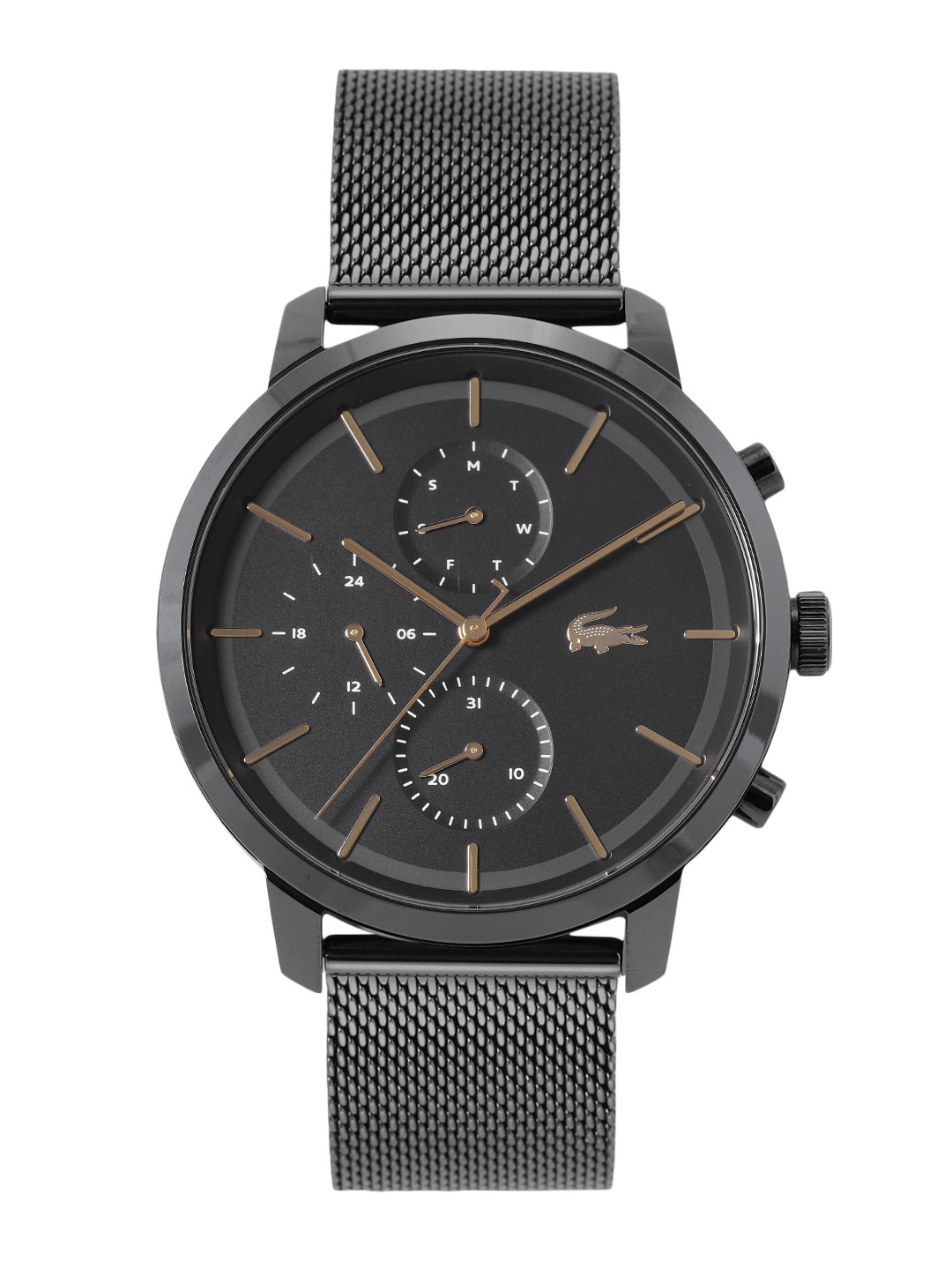 Buy Lacoste Men Black REPLAY Analogue Multi Function Watch 2011194 ...