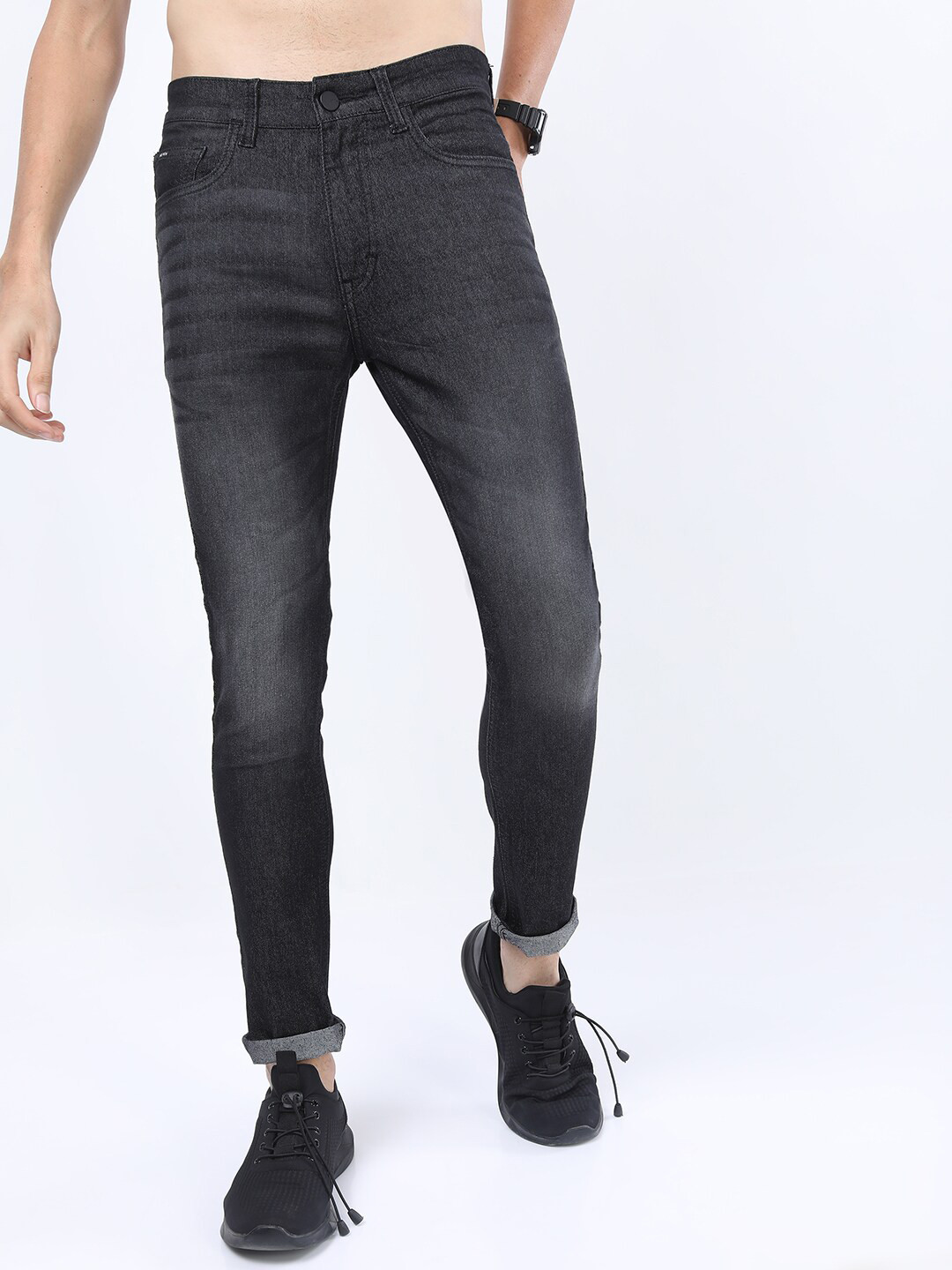 Buy KETCH Men Black Skinny Fit Mid Rise Stretchable Jeans - Jeans for ...