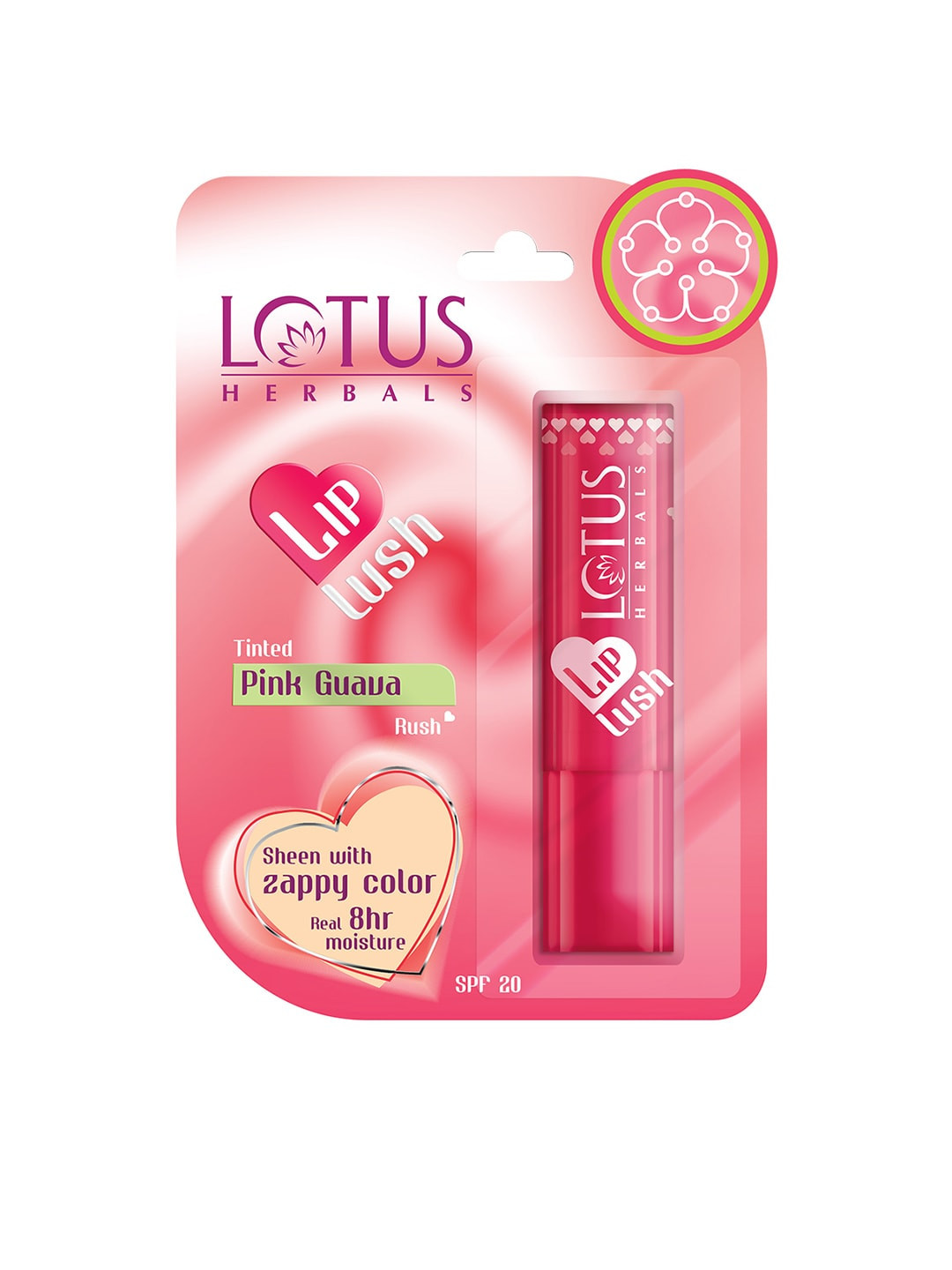 Buy Lotus Herbals Sustainable Pink Guava Rush SPF 20 Lip Lush Balm 4g ...