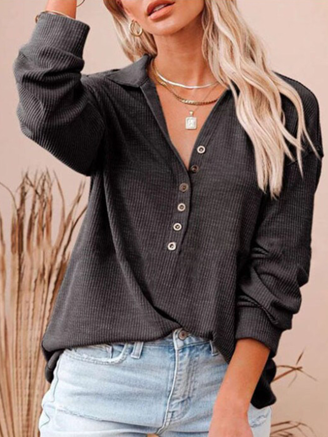 Buy BoStreet Grey Shirt Style Top - Tops for Women 19214666 | Myntra
