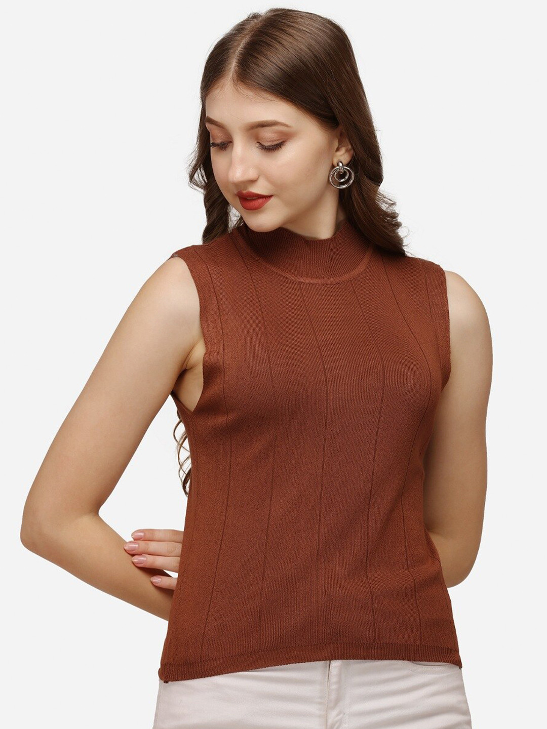 Buy HSR Women Brown Solid Sleeveless Top - Tops for Women 19214790 | Myntra