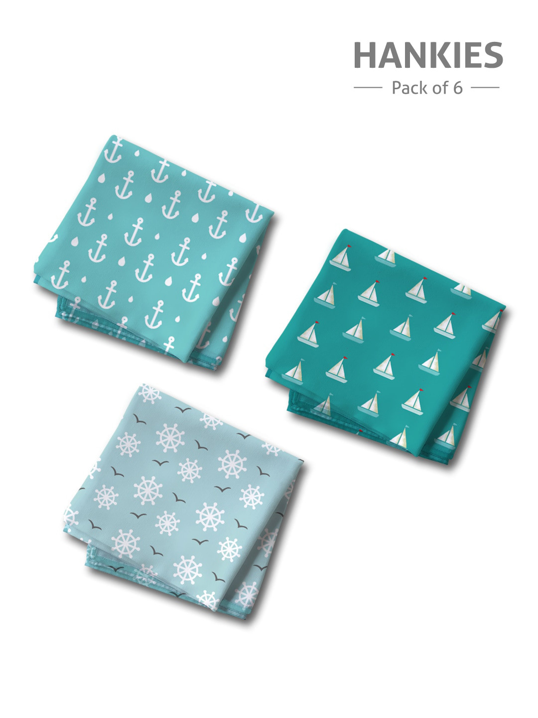 Buy Hexafun Women Pack Of 6 Printed Pure Cotton Handkerchief ...