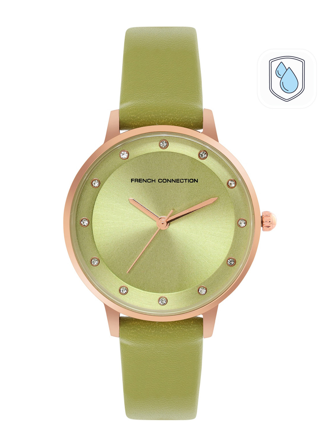 Buy French Connection Women Green Dial & Green Leather Straps Analogue ...