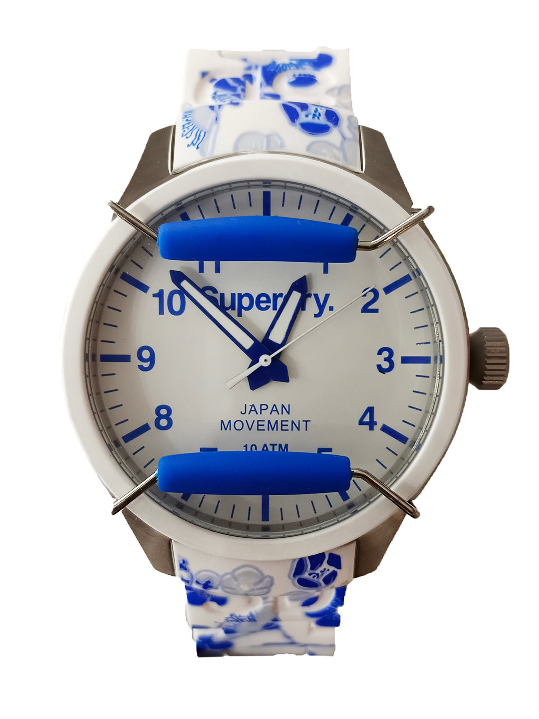 Buy Superdry Women's White Brass Dial & Blue Straps Analogue Watch ...