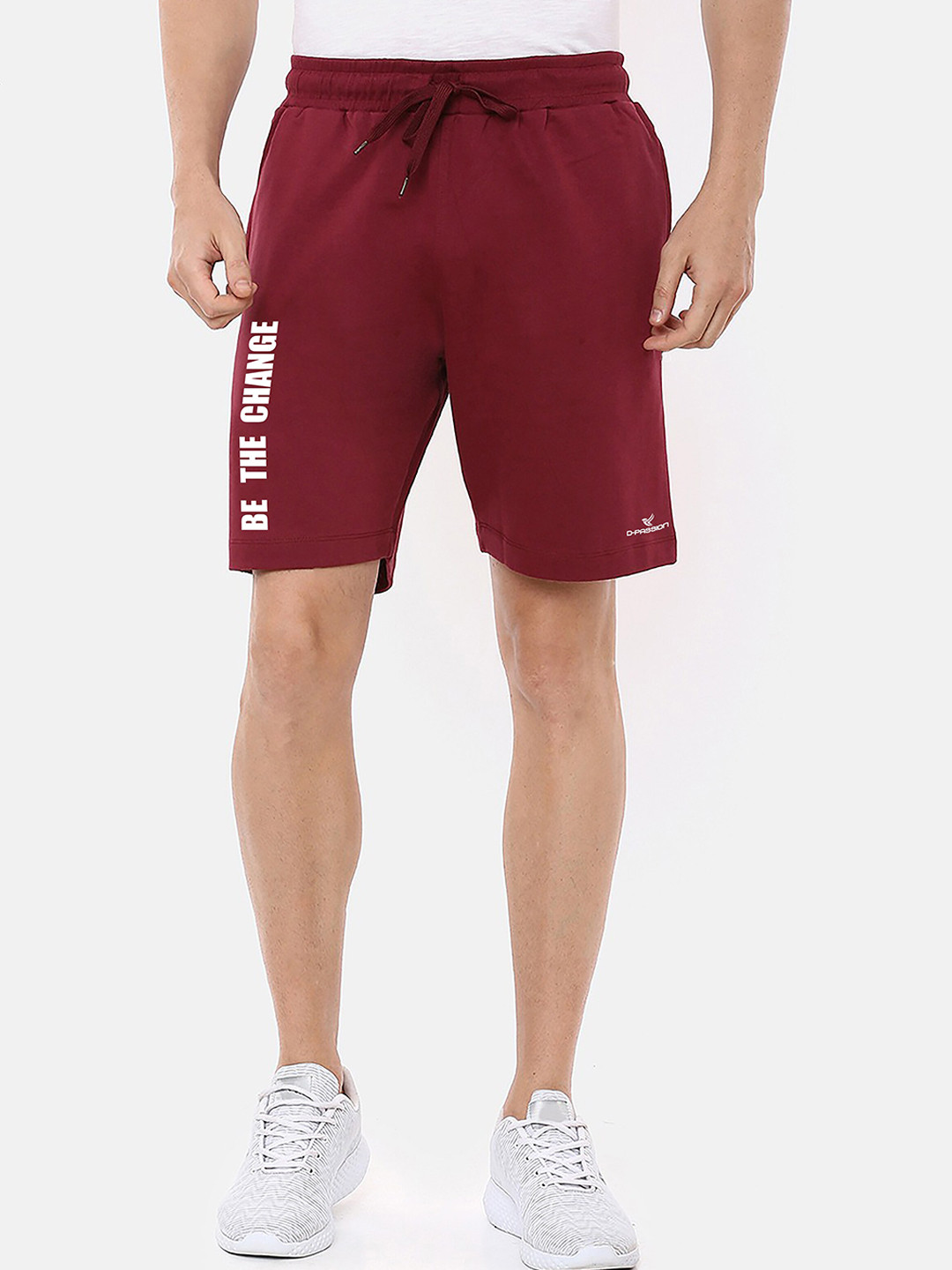 Buy Dpassion Men Maroon Printed Running Sports Shorts - Shorts for Men ...