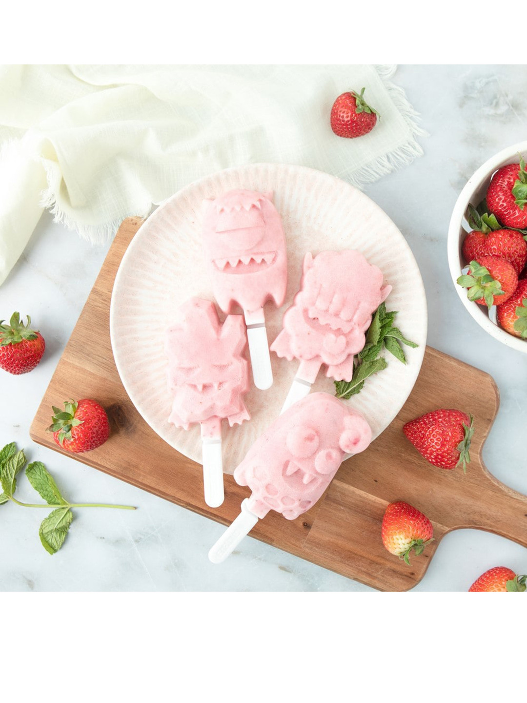 Buy ZOKU Set Of 4 Purple Monster Ice Pop Mold - Kitchen Tools for ...