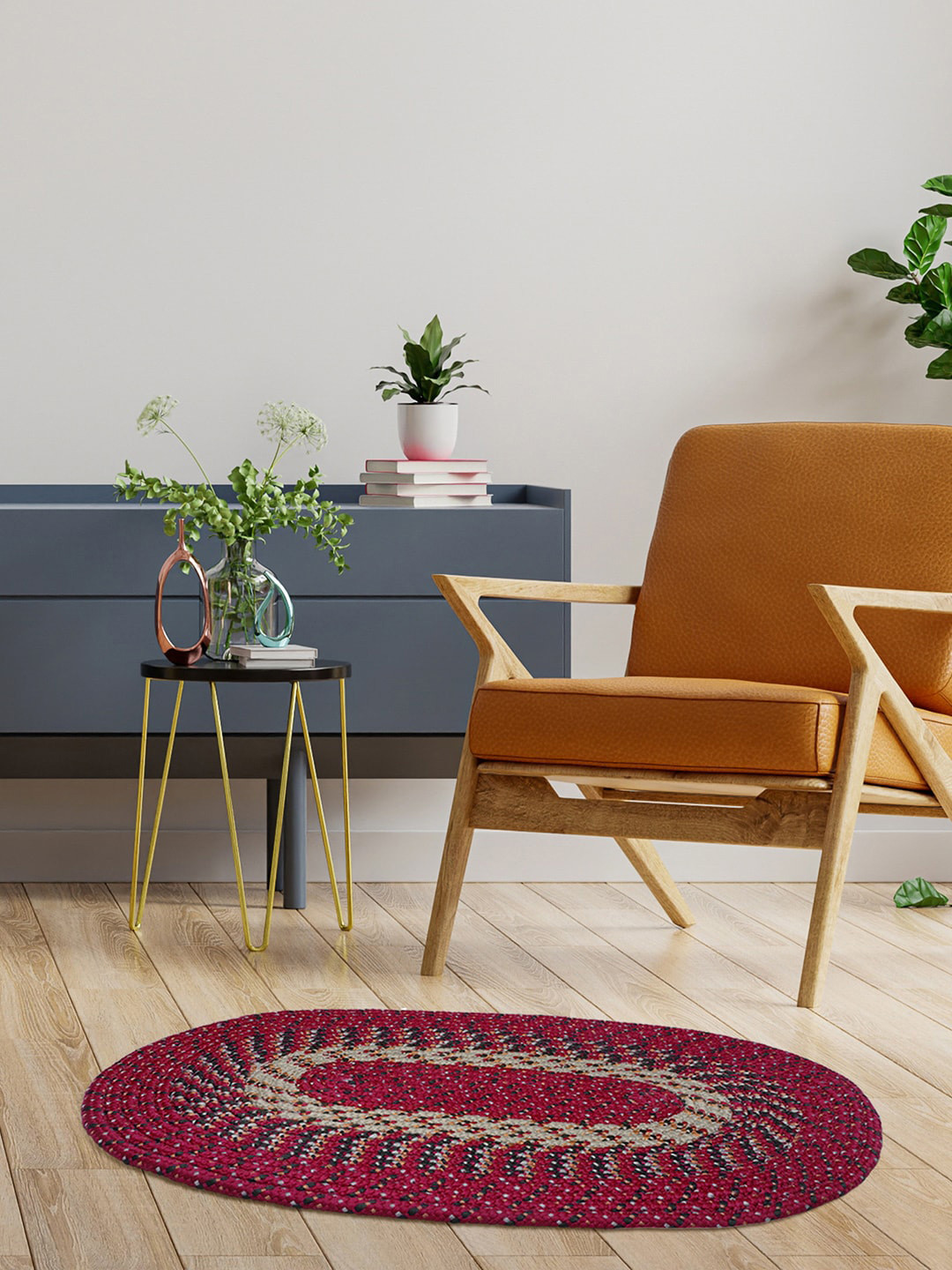 Buy Pano Red Braided Floor Mats - Floor Mats & Dhurries for Unisex ...