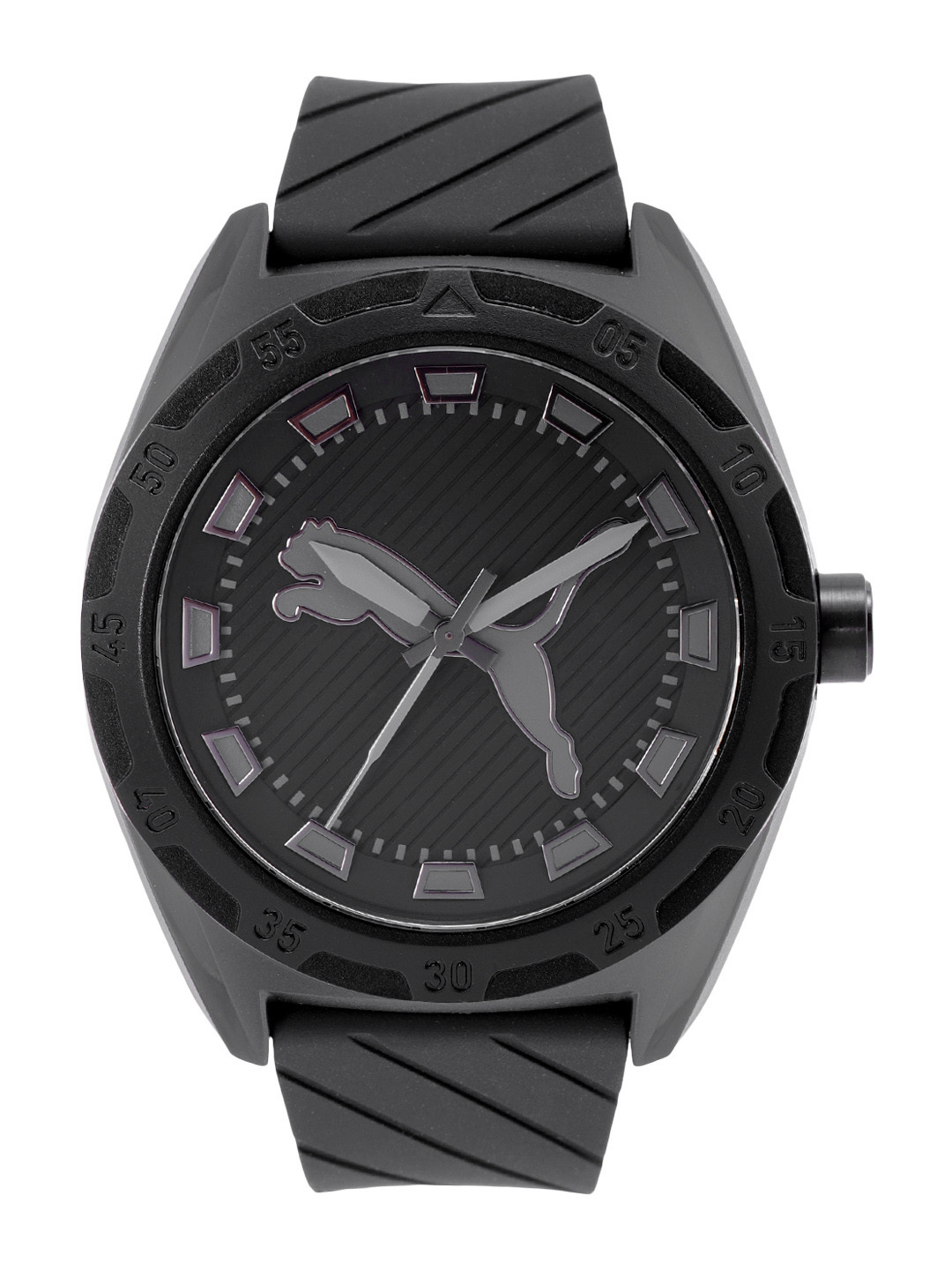 Buy Puma Men Black Patterned Dial & Straps Street Analogue Watch P5088 ...
