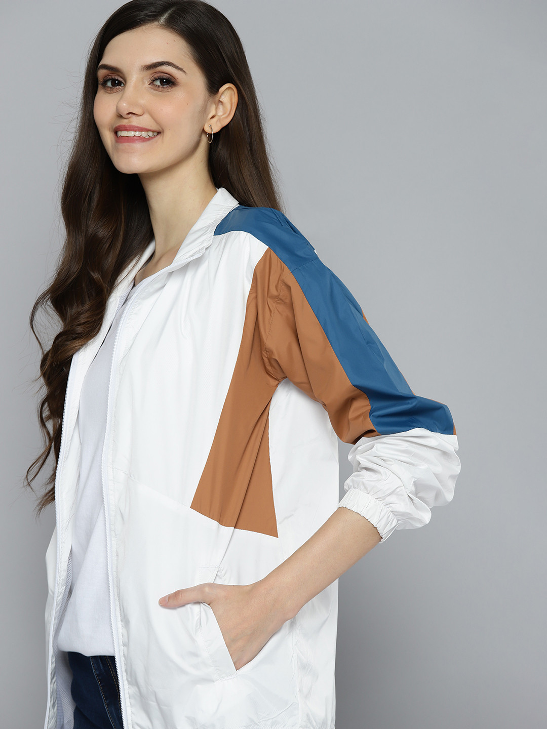 Buy Mast & Harbour Women White Solid Tailored Jacket - Jackets for ...