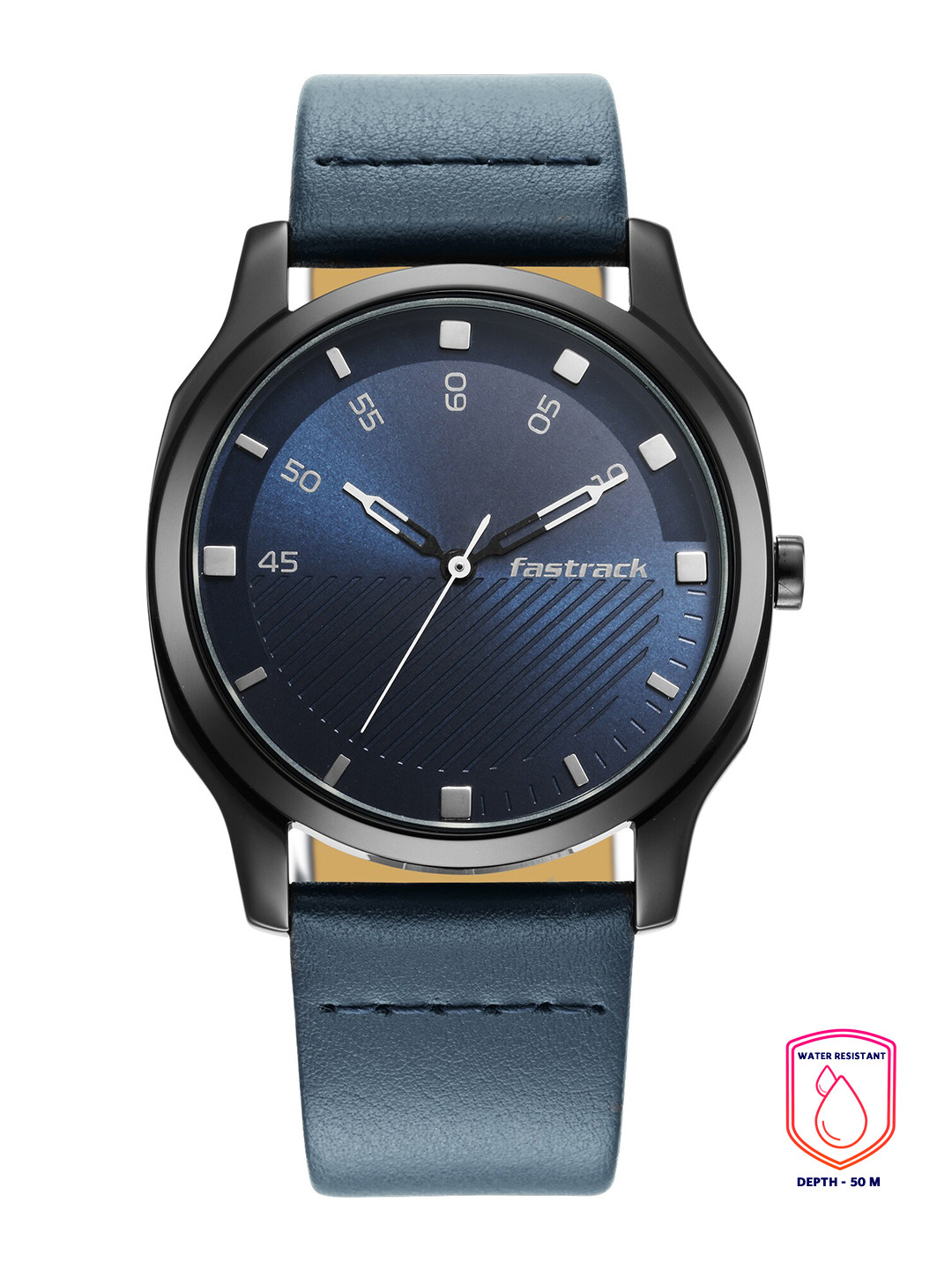 Buy Fastrack Men Brass Dial & Leather Straps Analogue Watch 3255NL03 ...