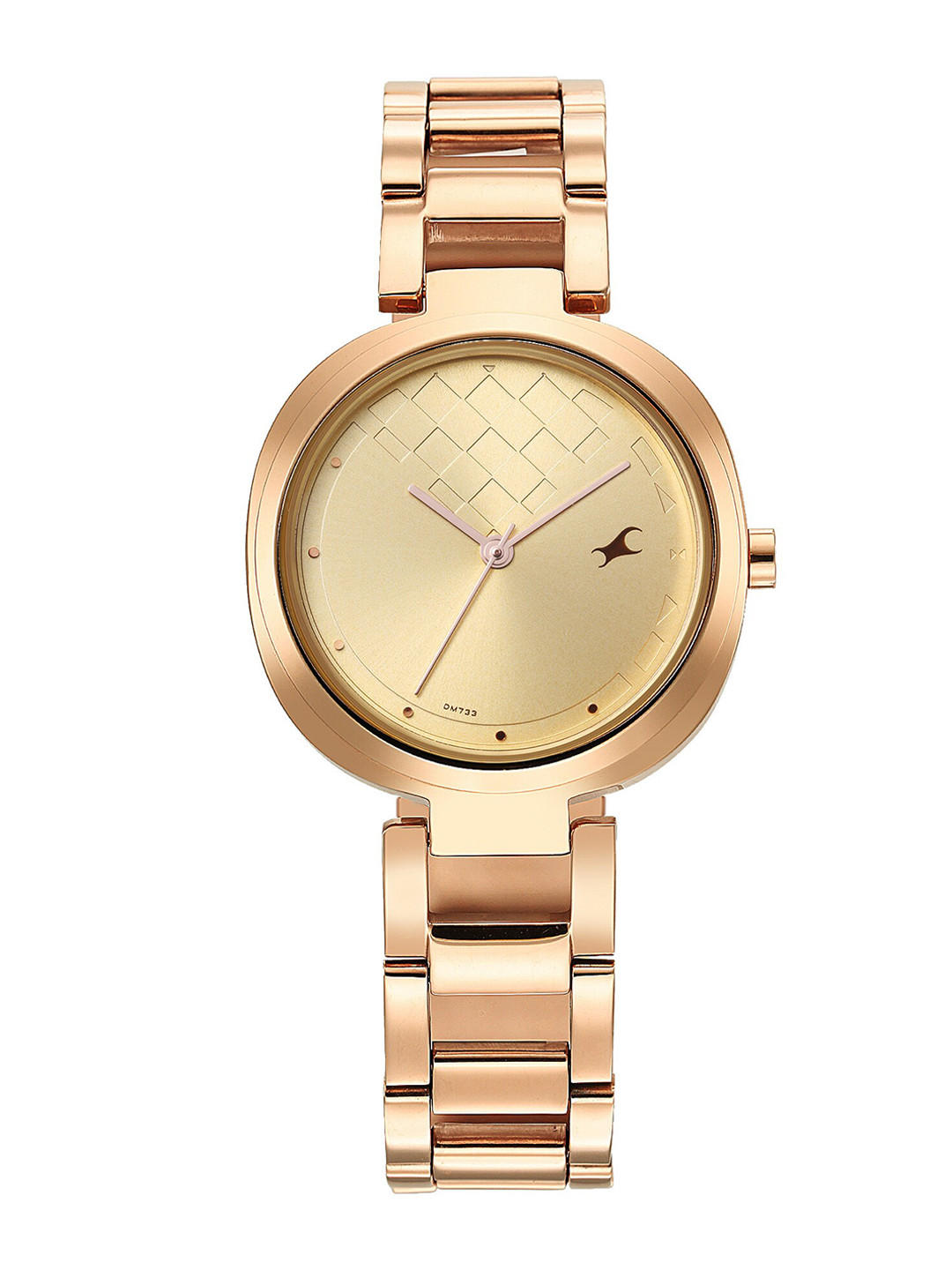 Buy Fastrack Women Gold Toned Brass Dial & Rose Gold Toned Stainless ...