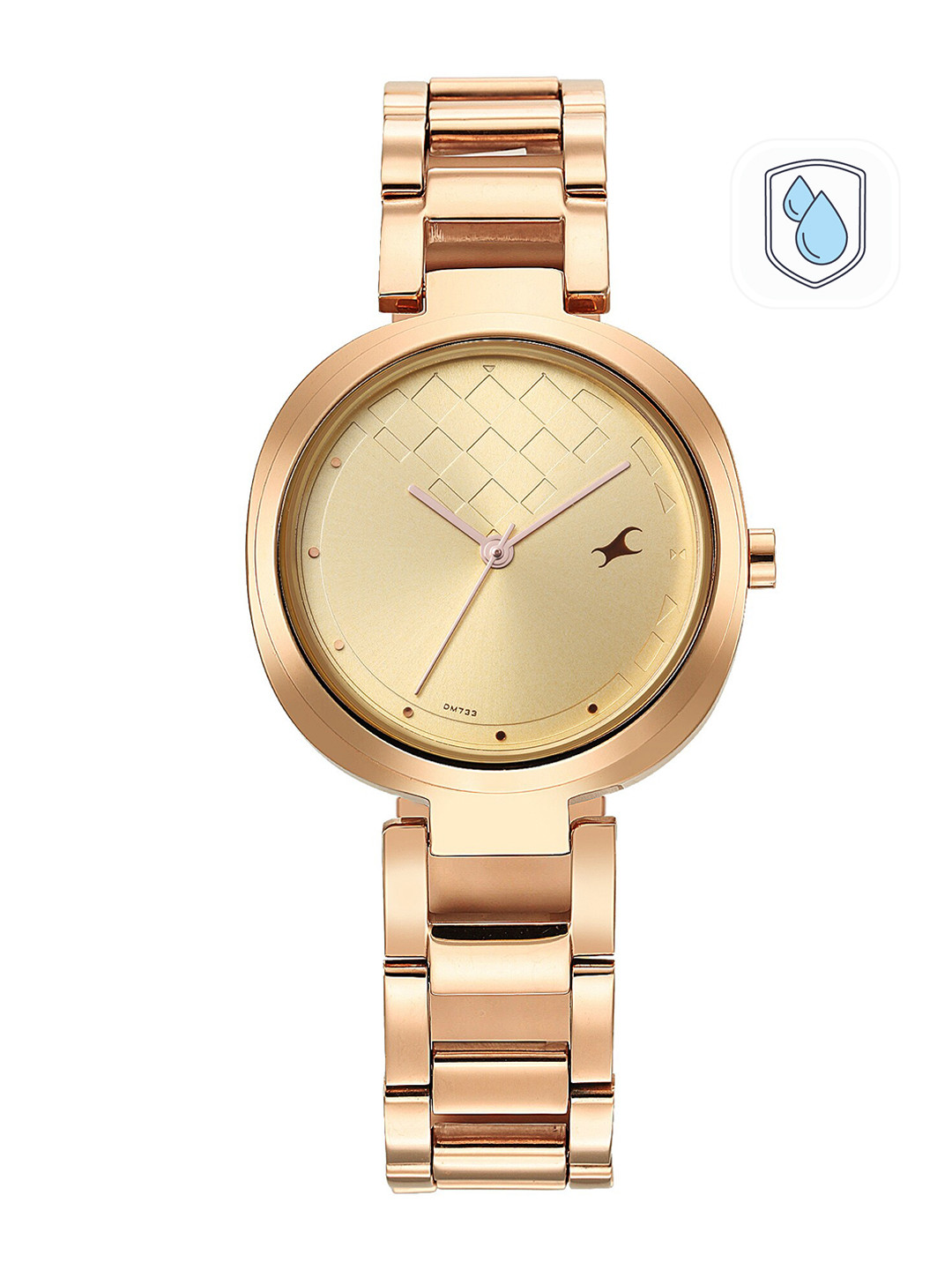 Buy Fastrack Women Gold Toned Brass Dial & Rose Gold Toned Stainless ...