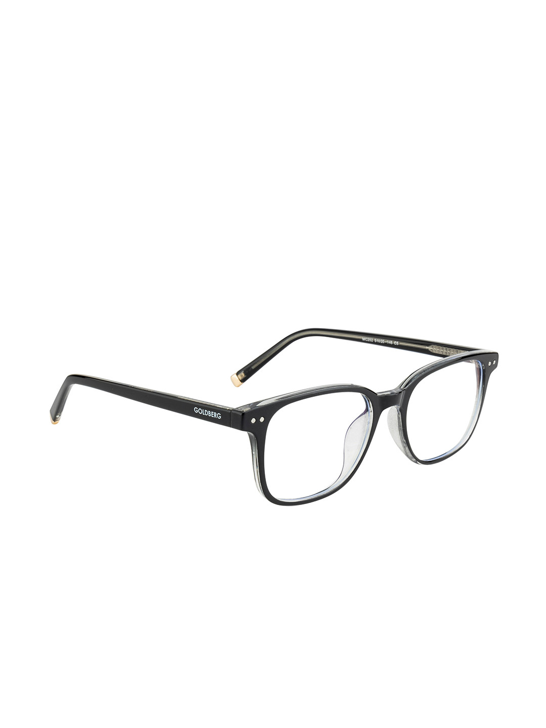 Buy Gold Berg Unisex Black Full Rim Square Frames Eyeglasses - Frames ...