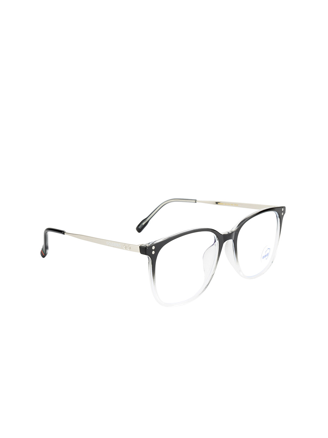 Buy Gold Berg Unisex Black Colourblocked Full Rim Round Frames ...