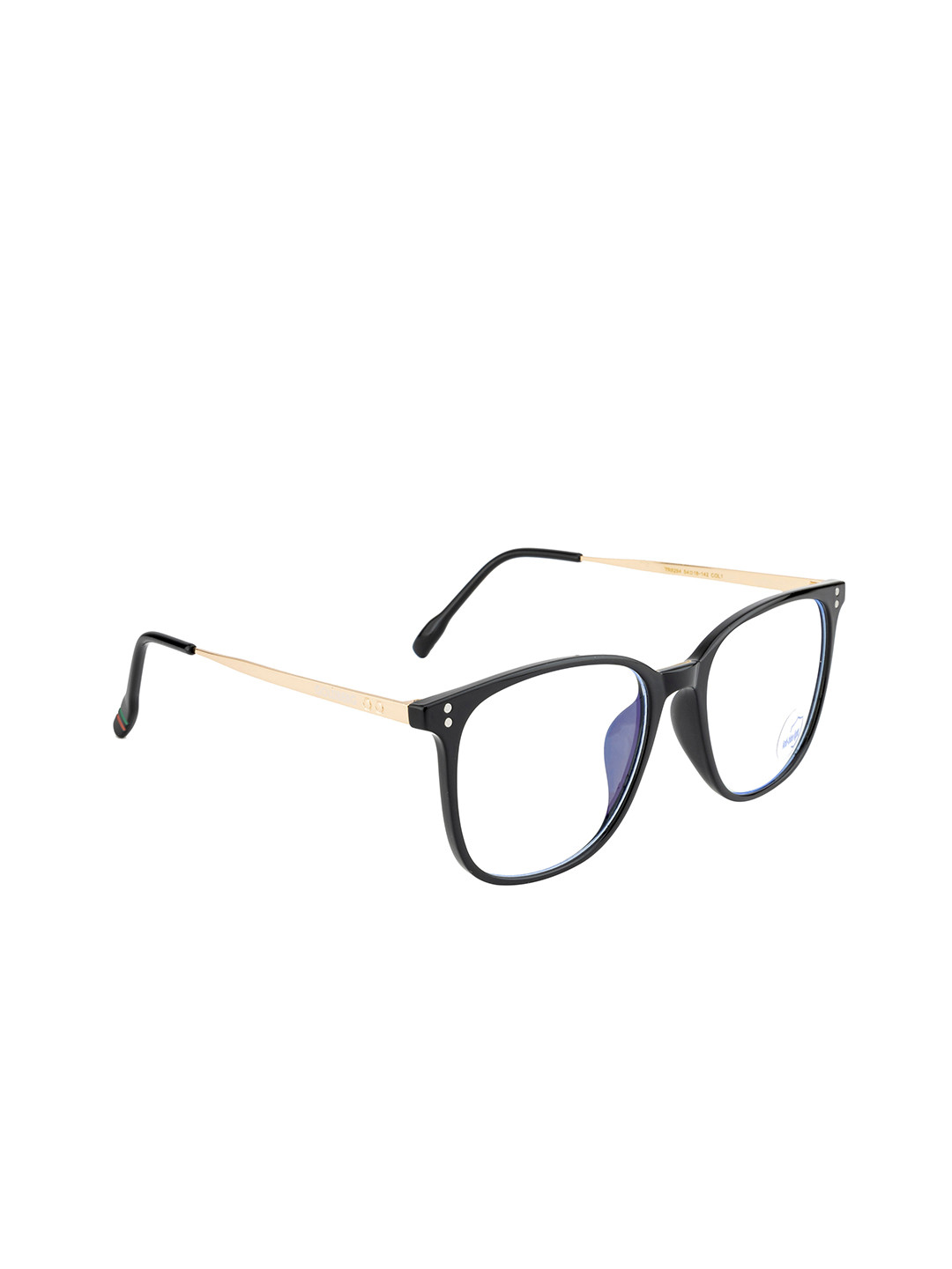 Buy Gold Berg Unisex Black & Gold Toned Colourblocked Full Rim Square ...