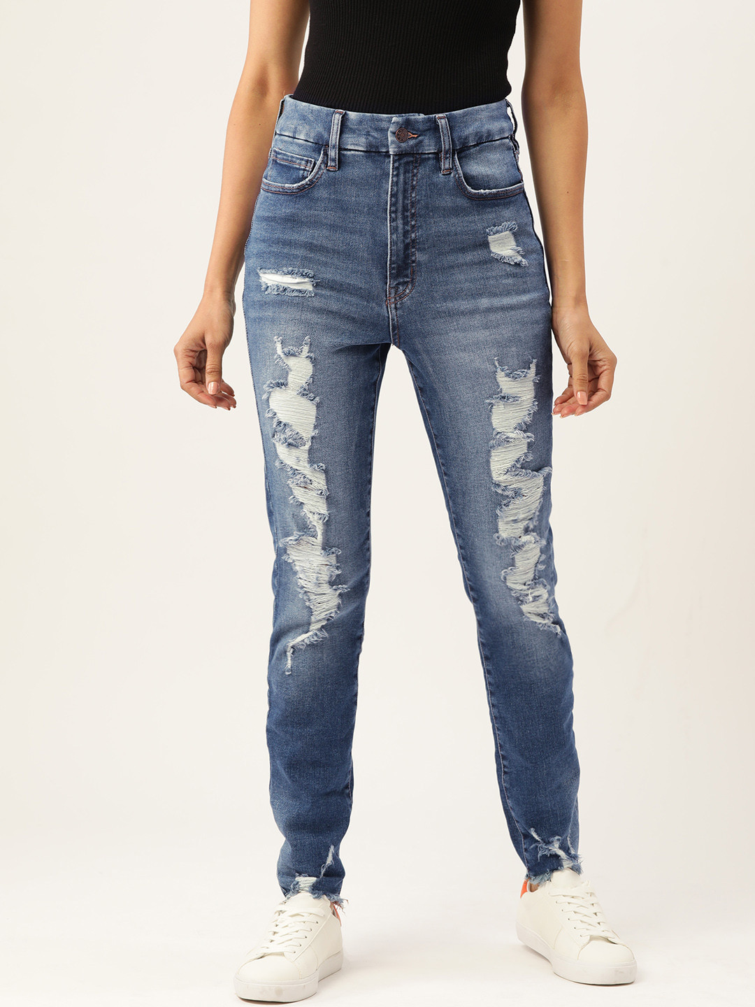 Buy Malachi Women Blue Bootilicious Skinny Fit High Rise Highly ...