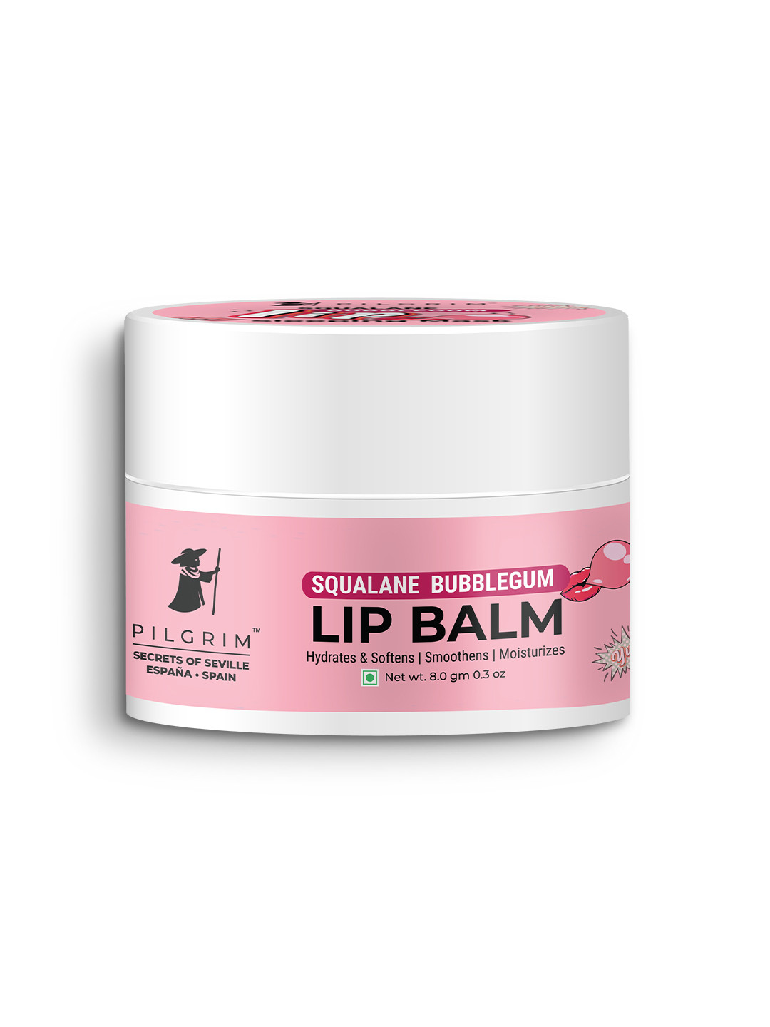 Buy Pilgrim Squalane Bubblegum Lip Balm For Dry & Chapped Lips With ...