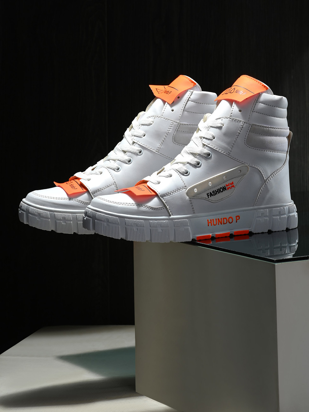 Buy Hundo P Men White Printed High Top Boots - Boots for Men 19242540 ...