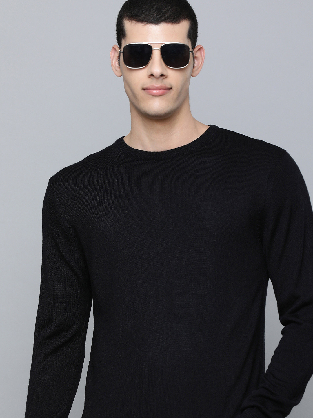 Buy Flying Machine Men Black Acrylic Sweatshirt - Sweatshirts for Men ...