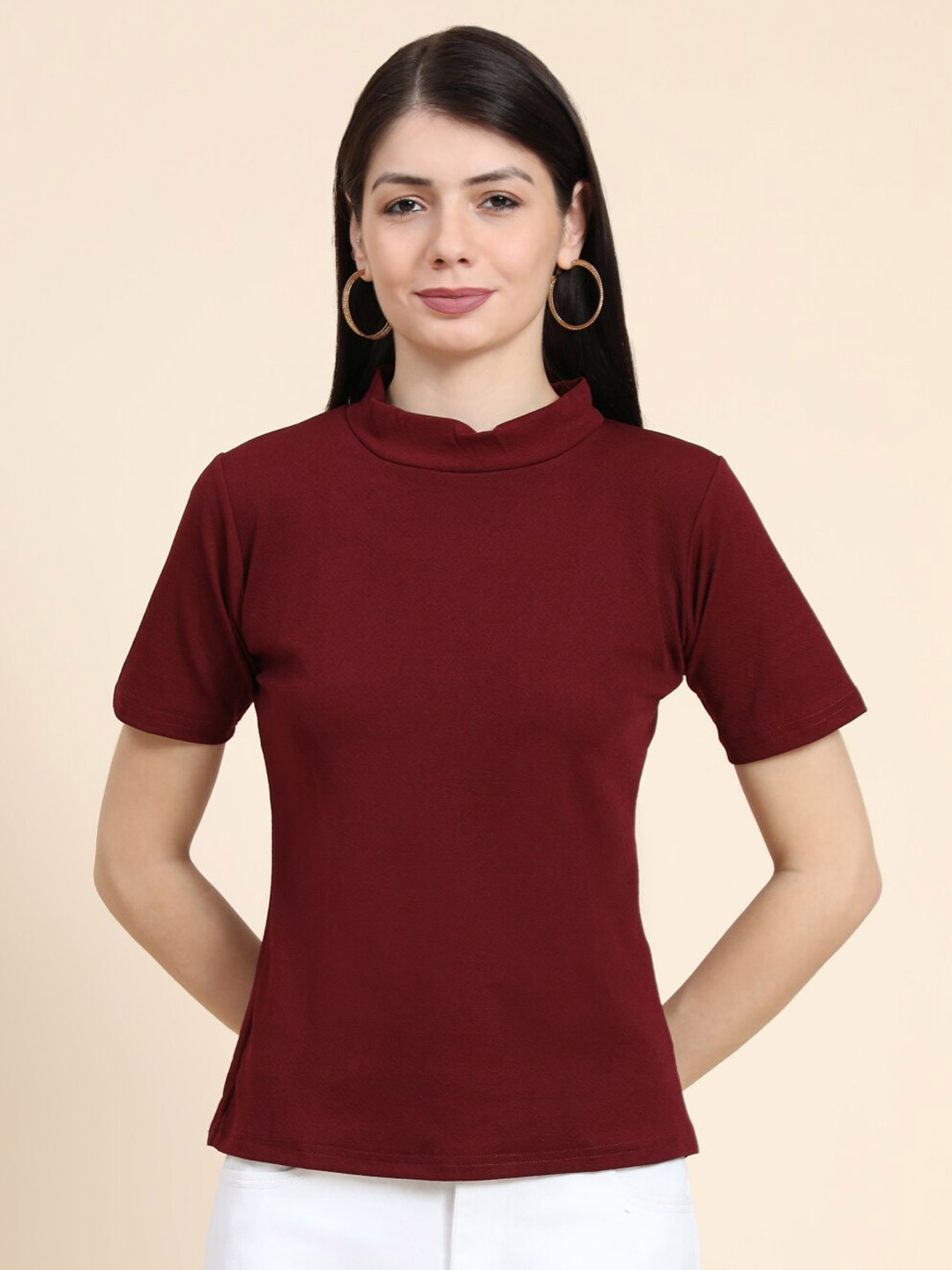 Buy WESTHOOD Maroon Solid Top - Tops for Women 19246552 | Myntra