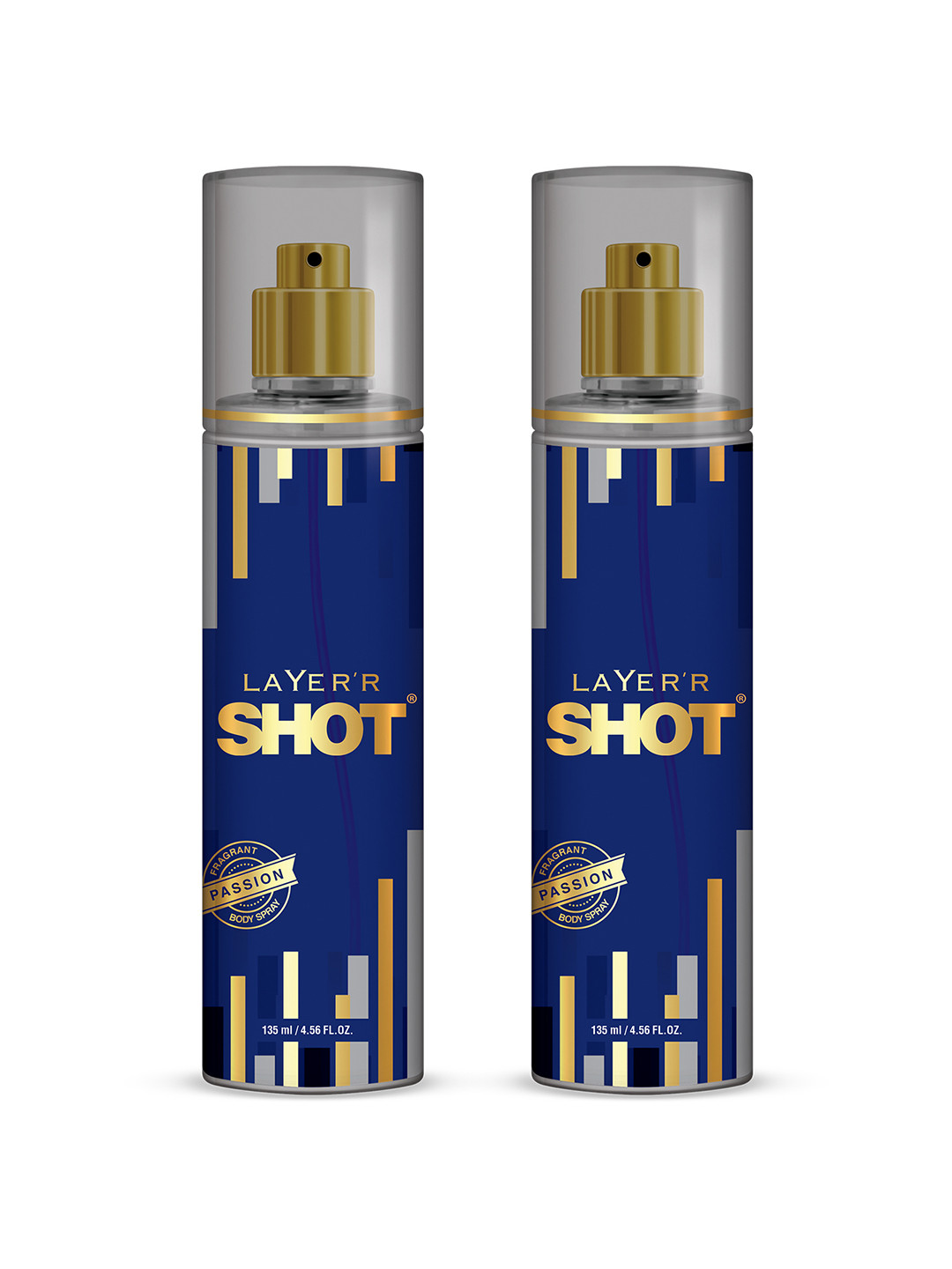 Buy Layerr Shot Men Set Of 2 Gold Passion Fragrant Body Spray 135 Ml ...
