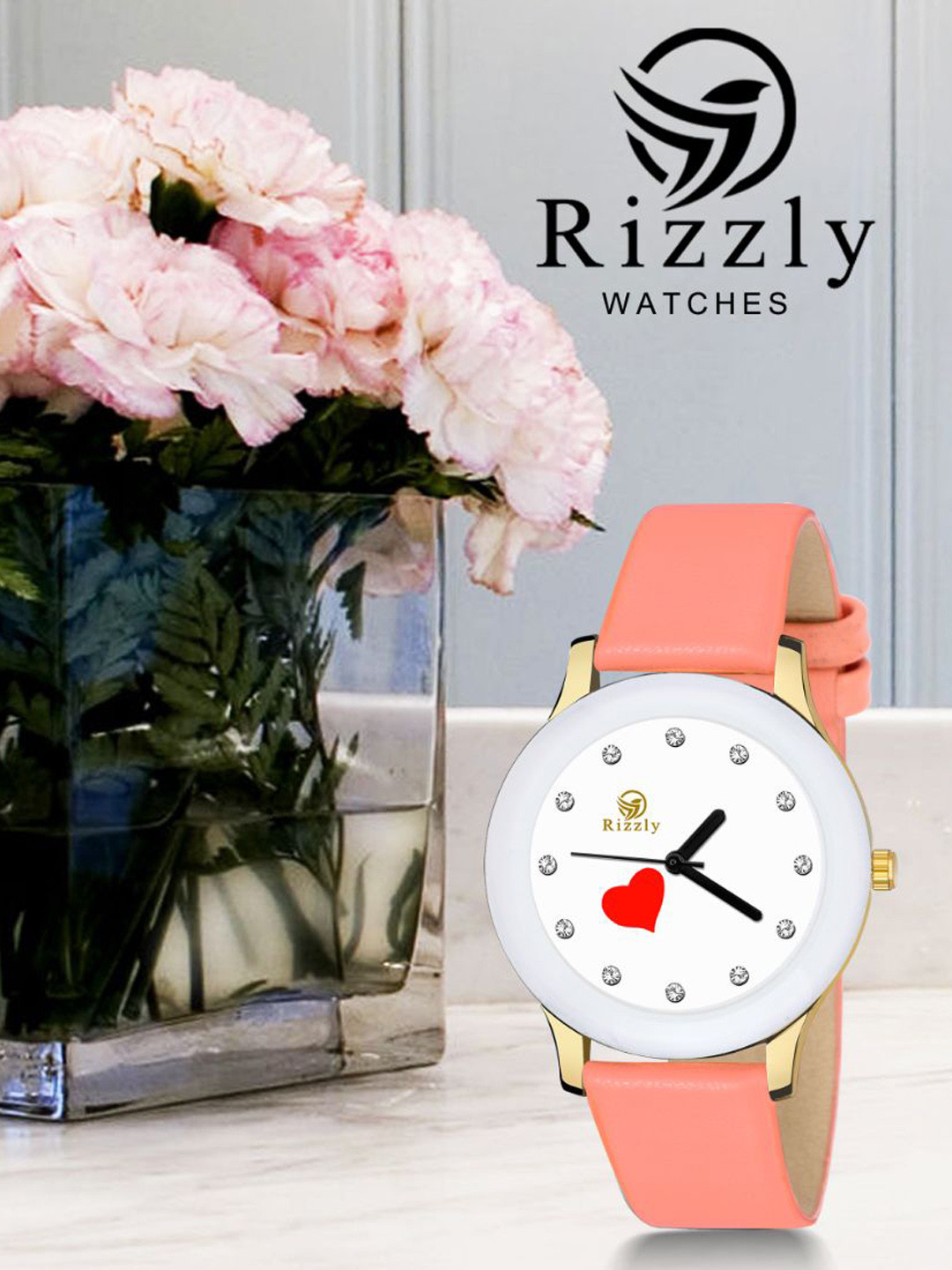 Buy Septem Women White Printed Dial & Orange Leather Bracelet Style ...