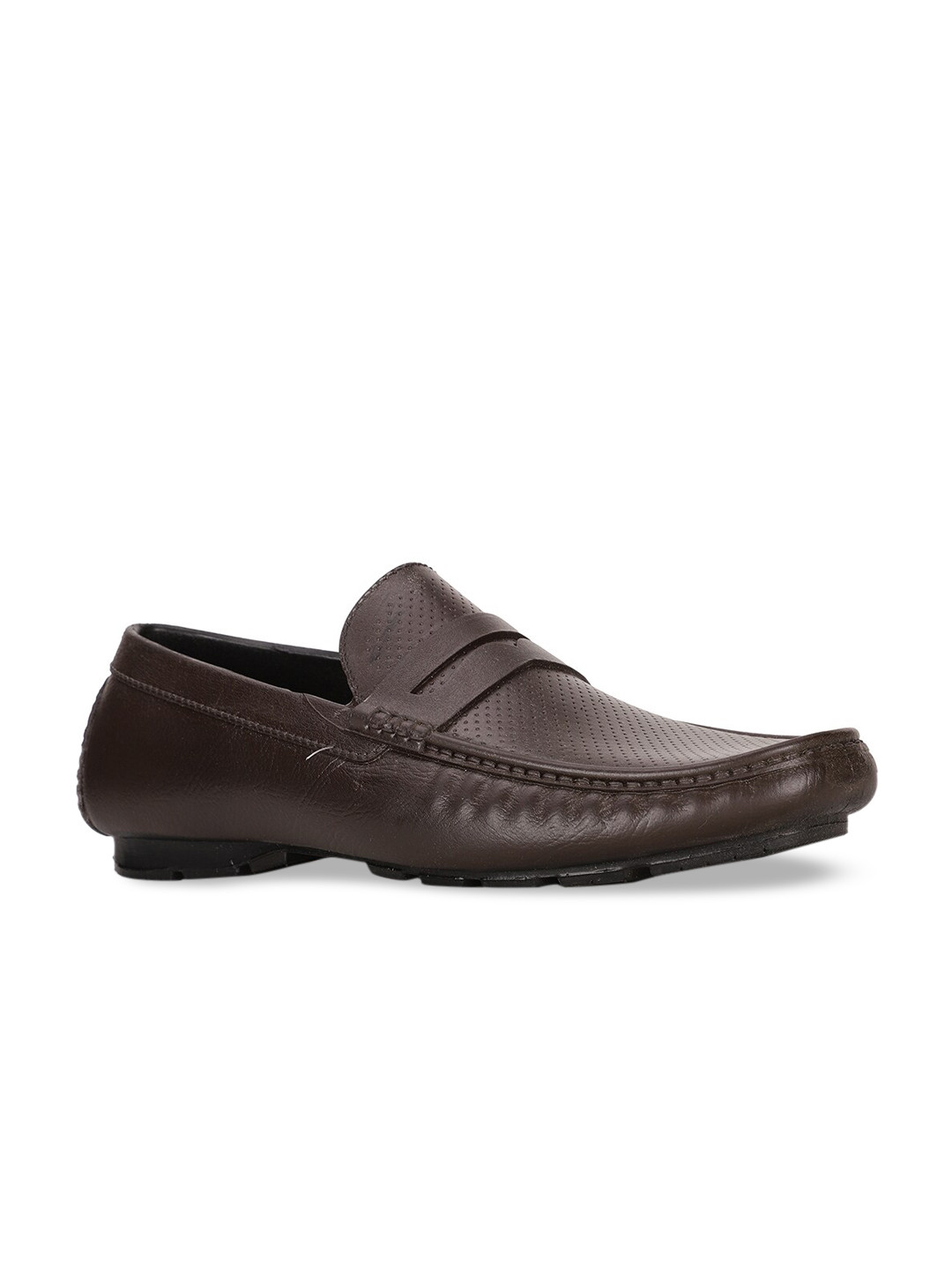 Buy Sandak By Bata Men Tan Textured Loafers - Casual Shoes for Men ...