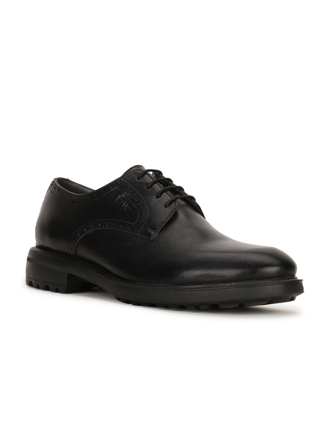 Buy Bata Men Black Solid Leather Formal Derby Shoes - Formal Shoes for ...