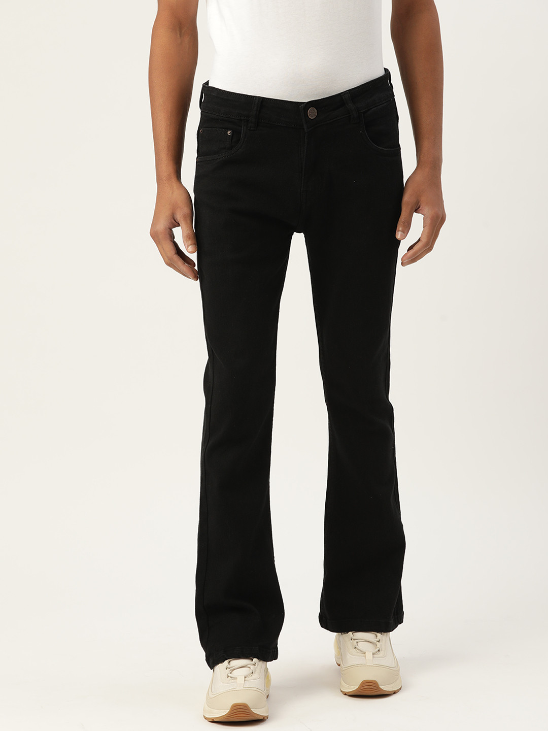 Buy PARIS HAMILTON Men Black Bootcut Stretchable Jeans - Jeans for Men ...