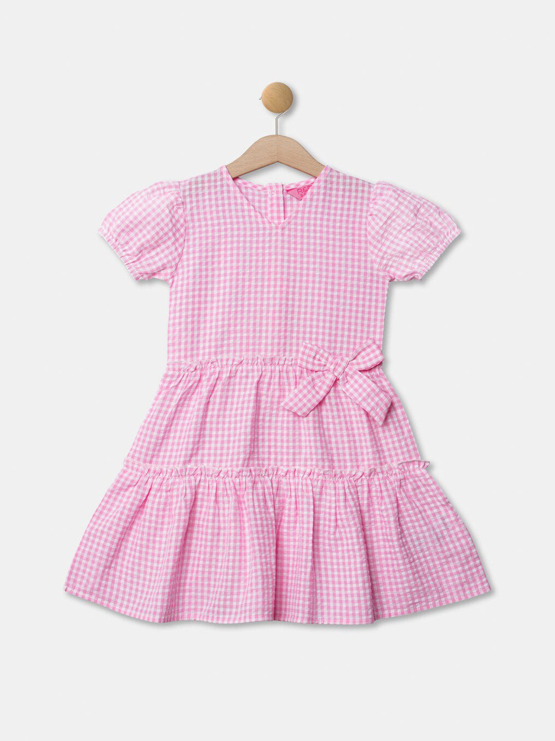 Buy R&B Girls Pink Checked Dress - Dresses for Girls 19259344 | Myntra