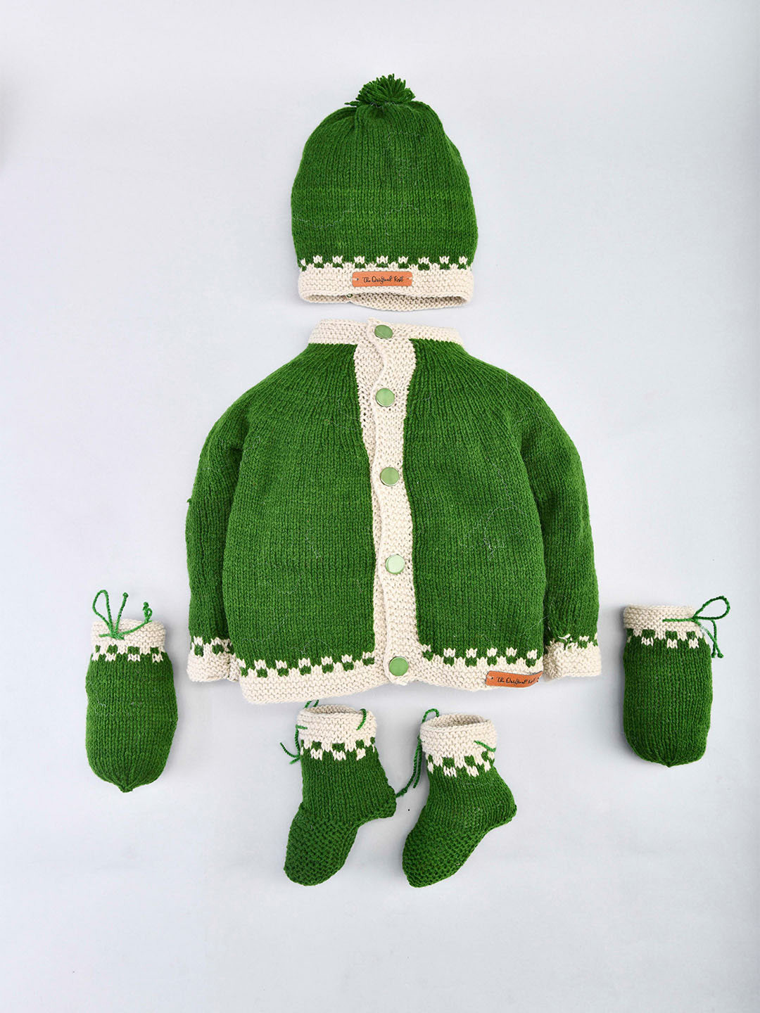 Buy The Original Knit Kids Green Acrylic Sweater Set - Baby Apparel ...
