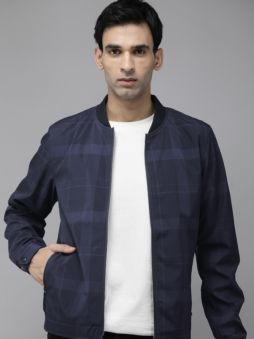 Buy Arrow Checked Lightweight Long Sleeves Tailored Jacket - Jackets ...