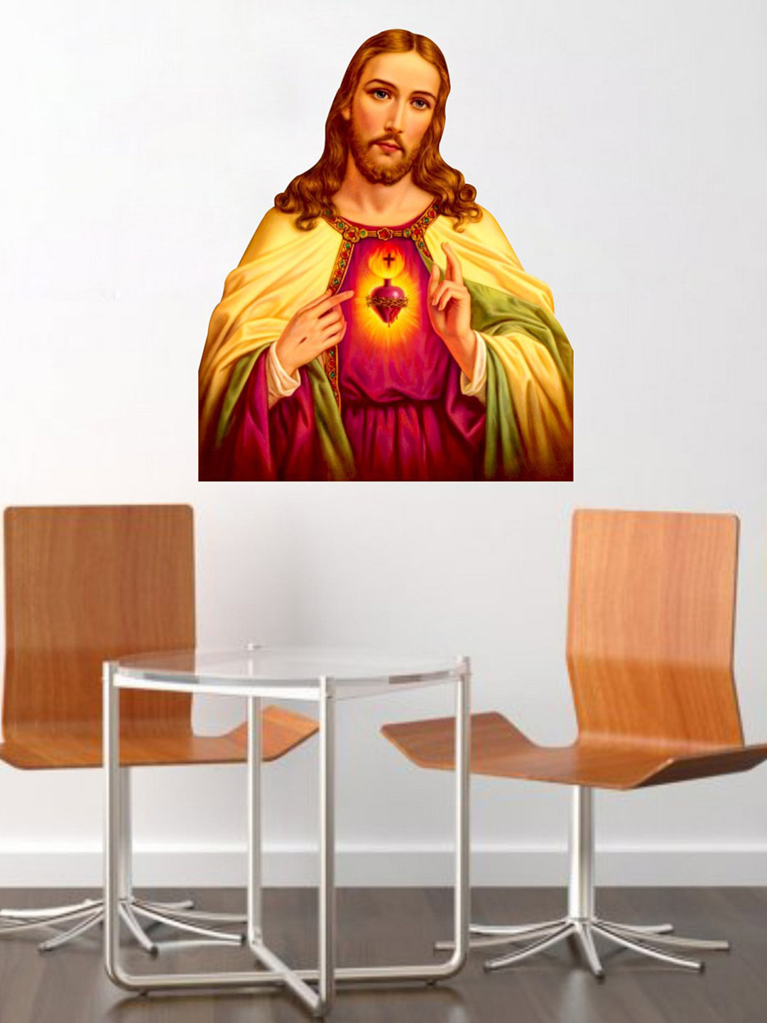 Buy WALLSTICK Maroon Jesus Christ Vinyl Wall Sticker - Decals And ...