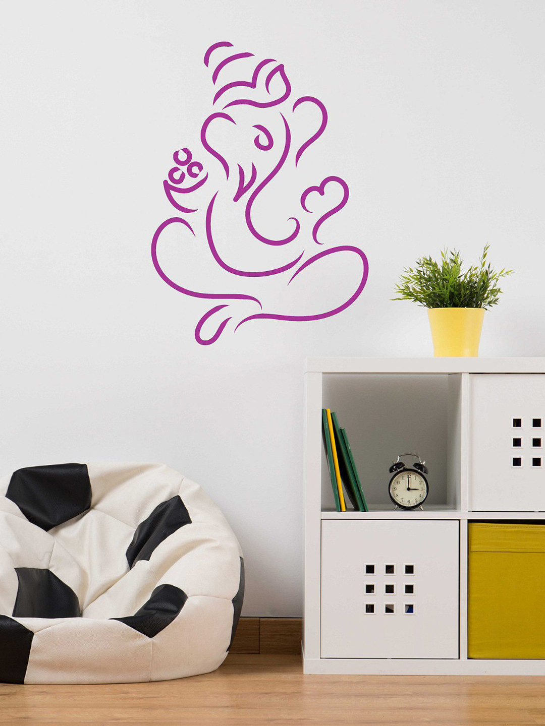 Buy WALLSTICK Purple Vinayagar Vinyl Wall Stickers - Decals And ...