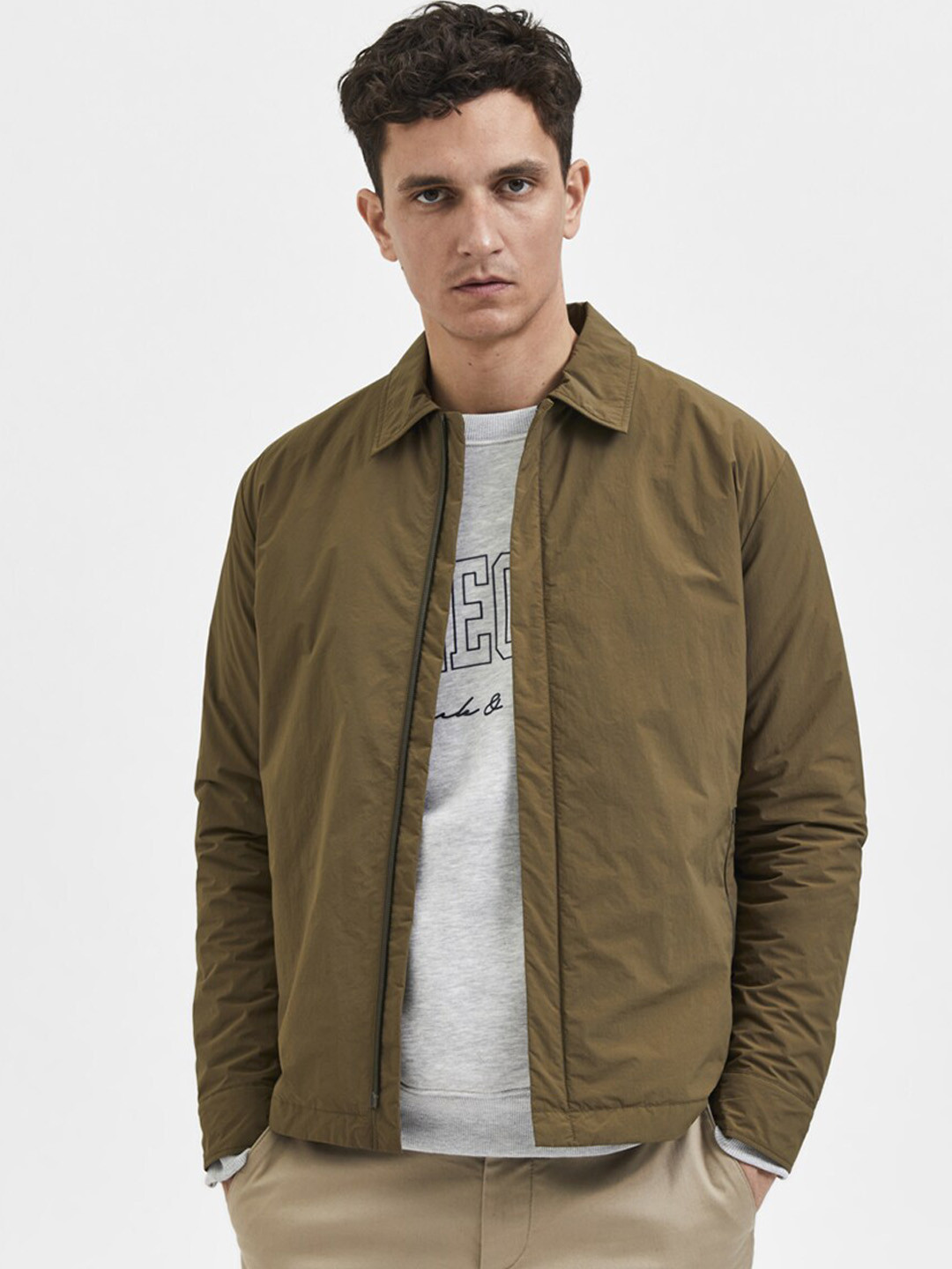 Buy SELECTED Men Brown Padded Jacket - Jackets for Men 19265872 | Myntra
