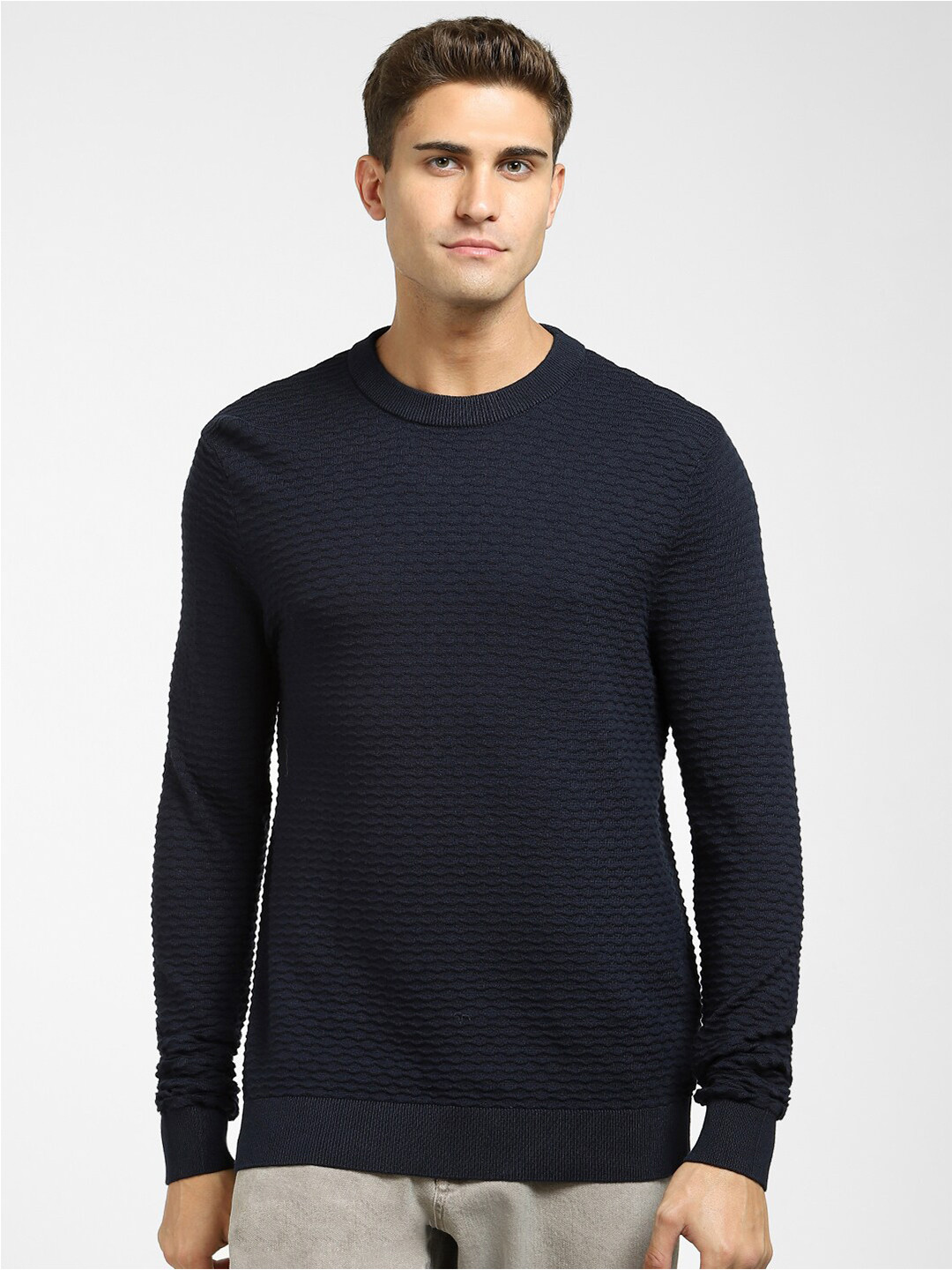Buy SELECTED Men's Blue Pullover - Sweaters for Men 19265990 | Myntra