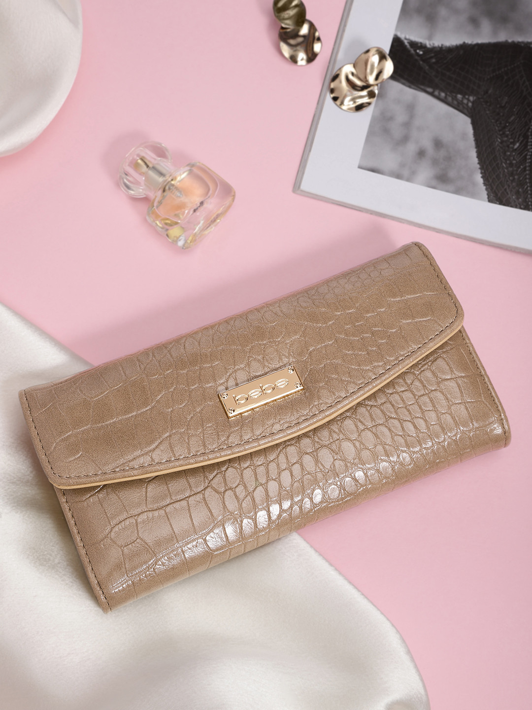 Buy Bebe Women Textured Three Fold Wallet - Wallets for Women 19269056 ...