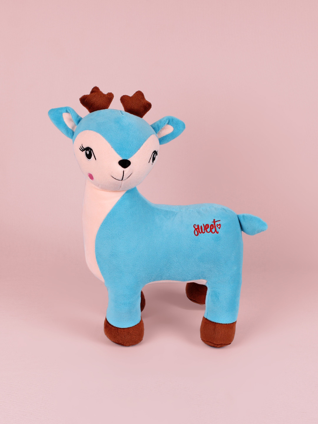Buy DukieKooky Kids Blue & Pink Darling Deer Soft Toy - Soft Toys And ...