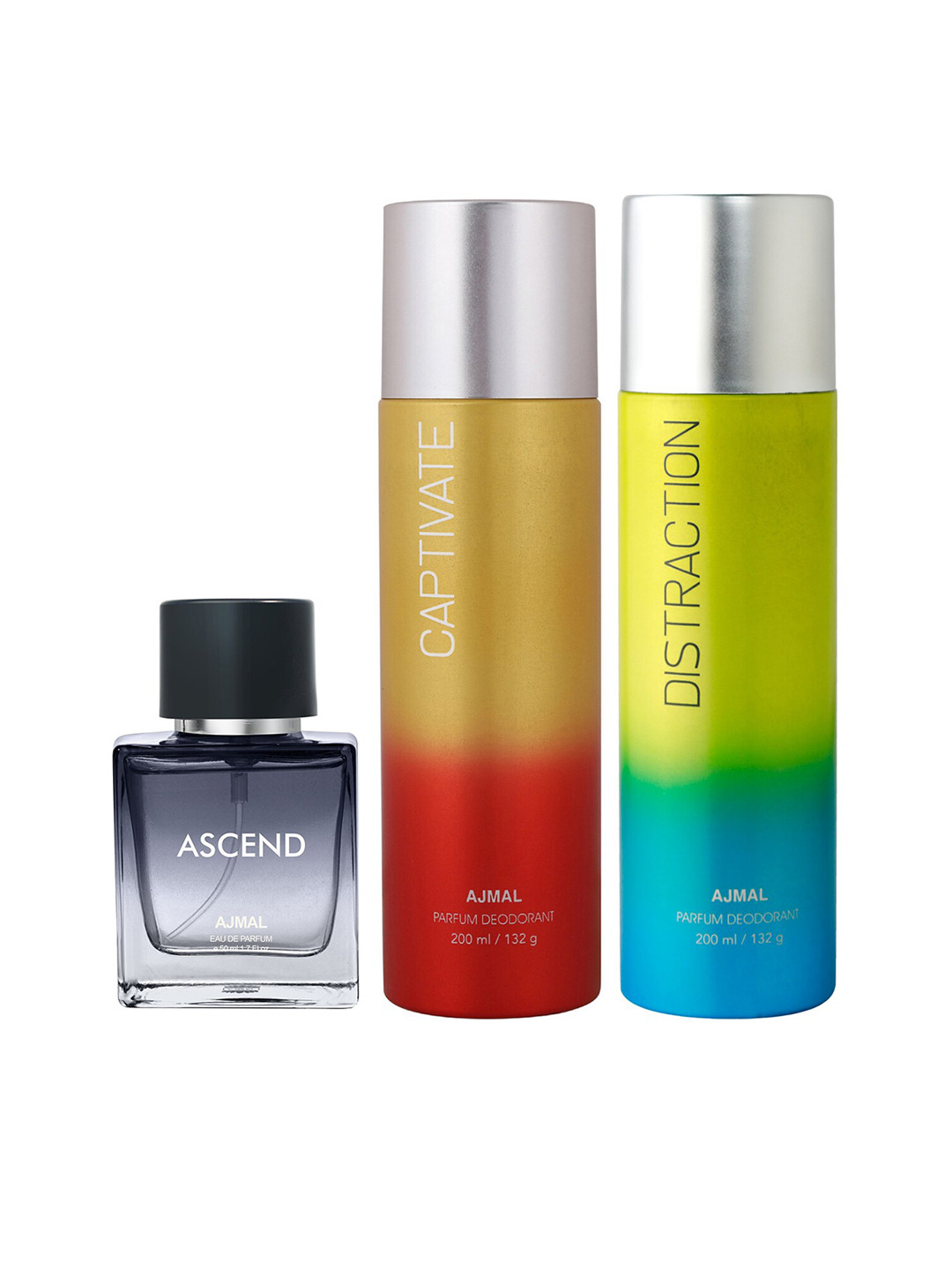 Buy Ajmal Set Of 3 Distraction Captivate Ascend Perfume Deodorants ...
