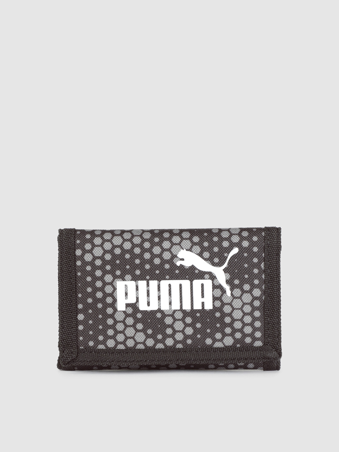Buy Puma Unisex Black Phase AOP Geometric Print Three Fold Wallet ...
