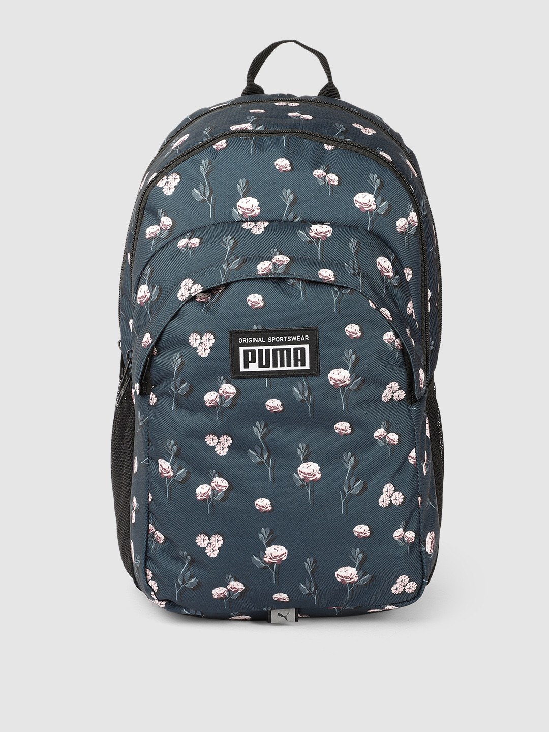 Buy Puma Unisex Blue Floral Printed Academy Backpack - Backpacks for ...