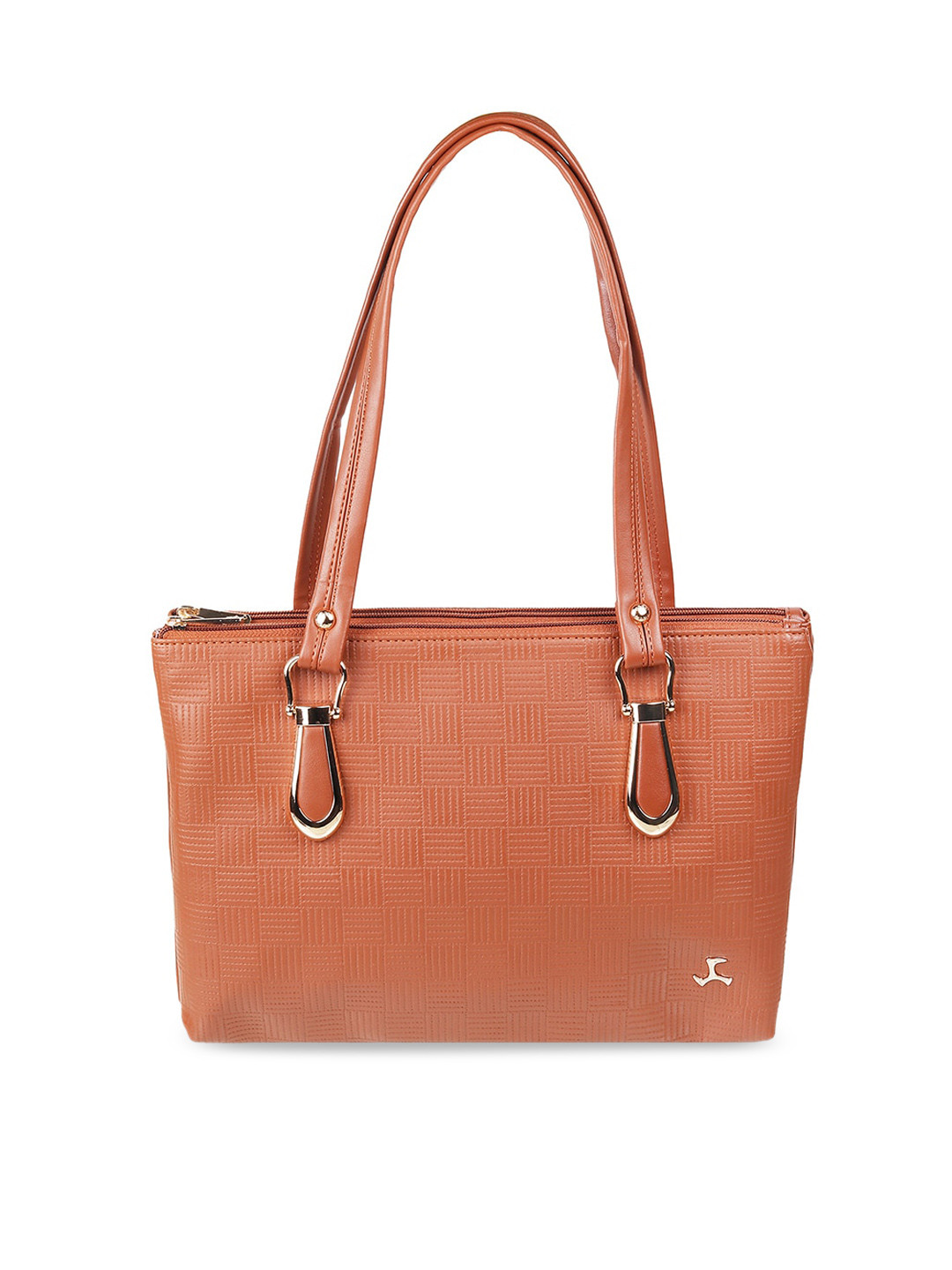 Buy Mochi Women Tan Textured Structured Shoulder Bag - Handbags for ...