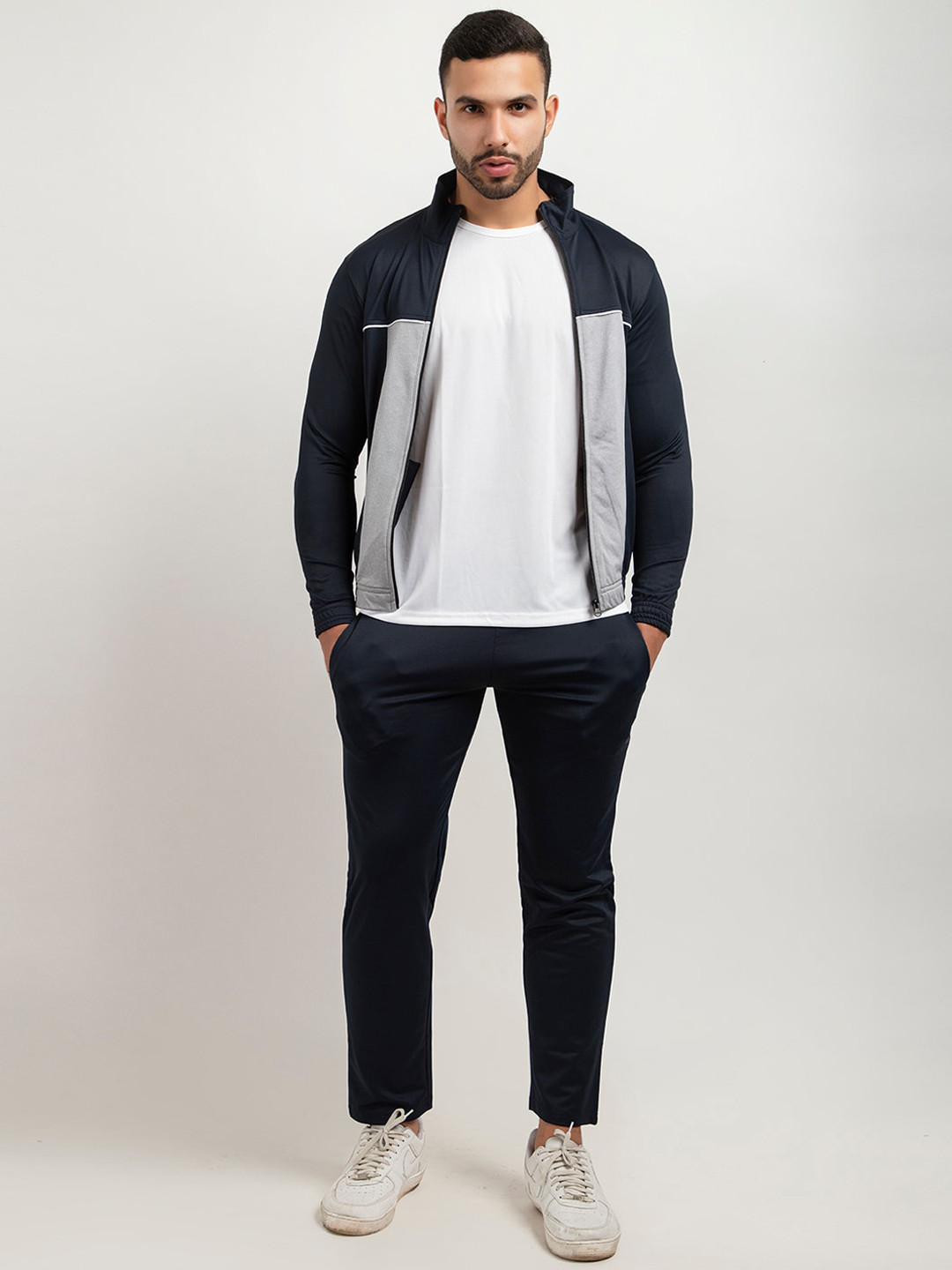 Buy ARMISTO Men Navy Blue All Weather Drifit Tracksuit - Tracksuits for ...