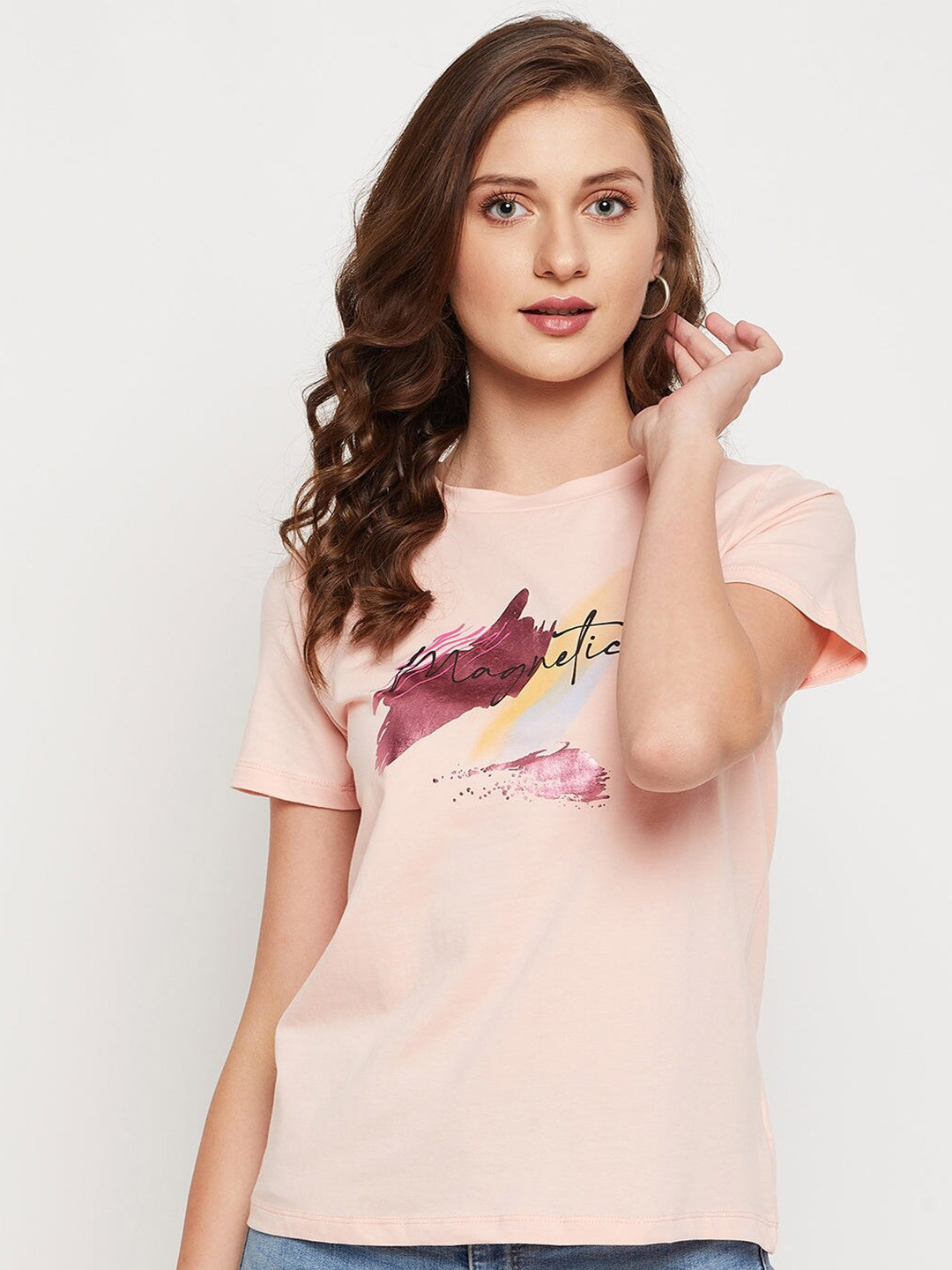 Buy Madame Women Pink Printed T Shirt - Tshirts for Women 19287834 | Myntra