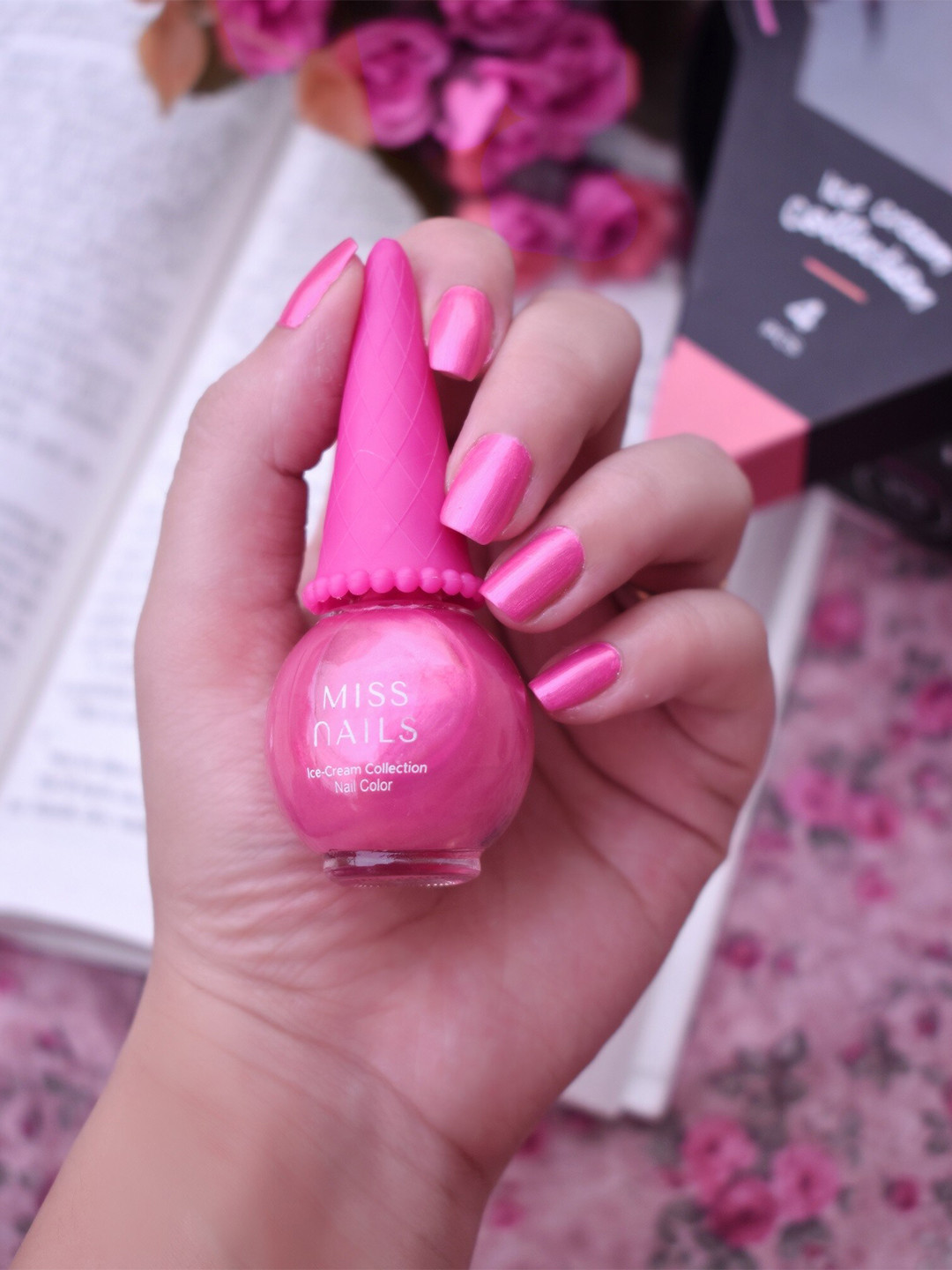 Buy MISS NAILS Ice Cream Collection Nail Color Pink 10 Ml - Nail Polish ...