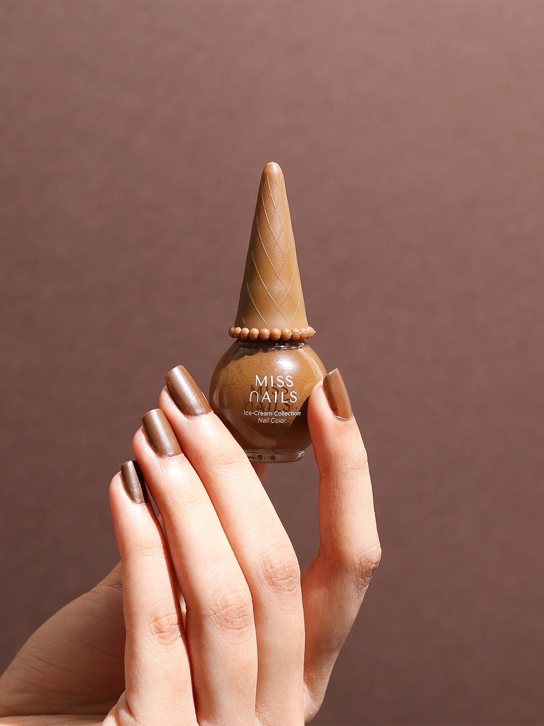 Buy Miss Nails Ice Cream Collection Toxic Free Nails Polish 10 Ml Coffee Brown Nail Polish For