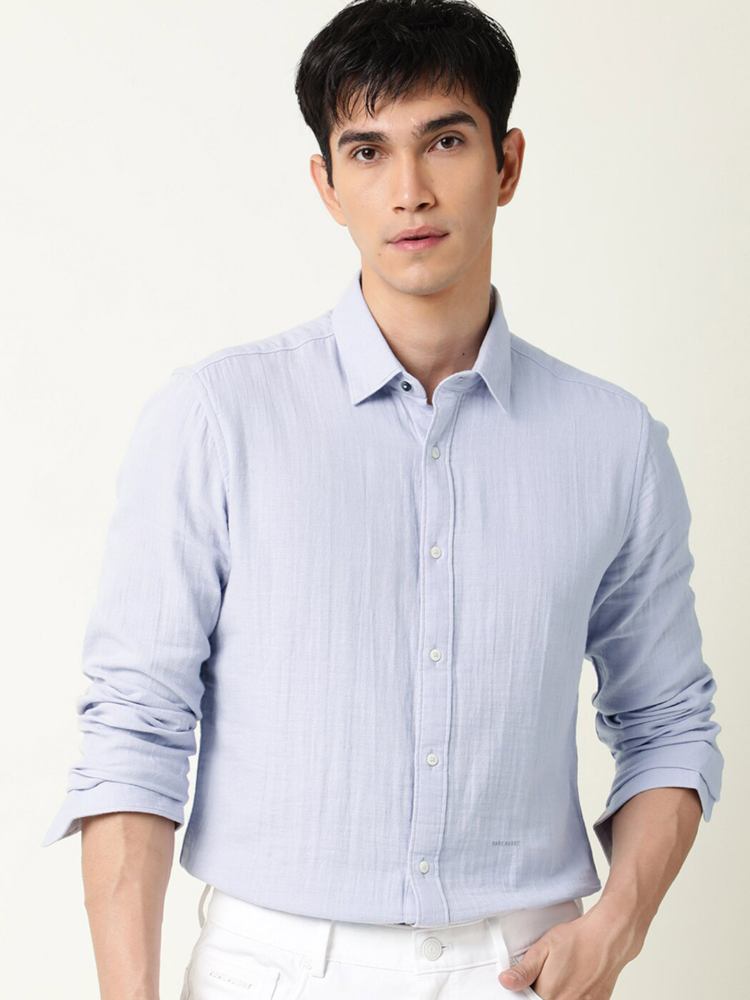 Buy RARE RABBIT Men Purple Slim Fit Casual Shirt - Shirts for Men ...